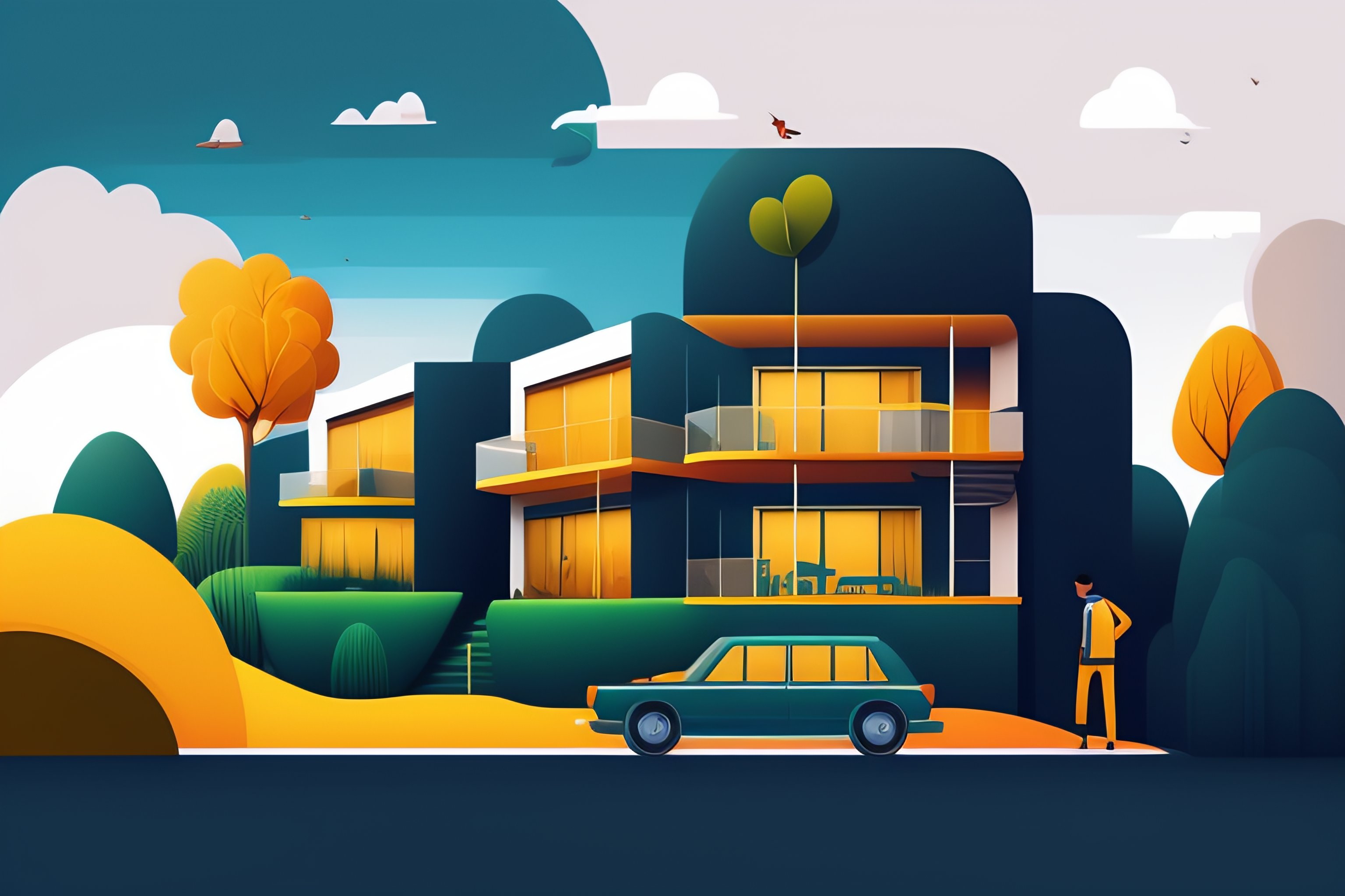 Lexica - Webpage background hero image for real estate company modern ...