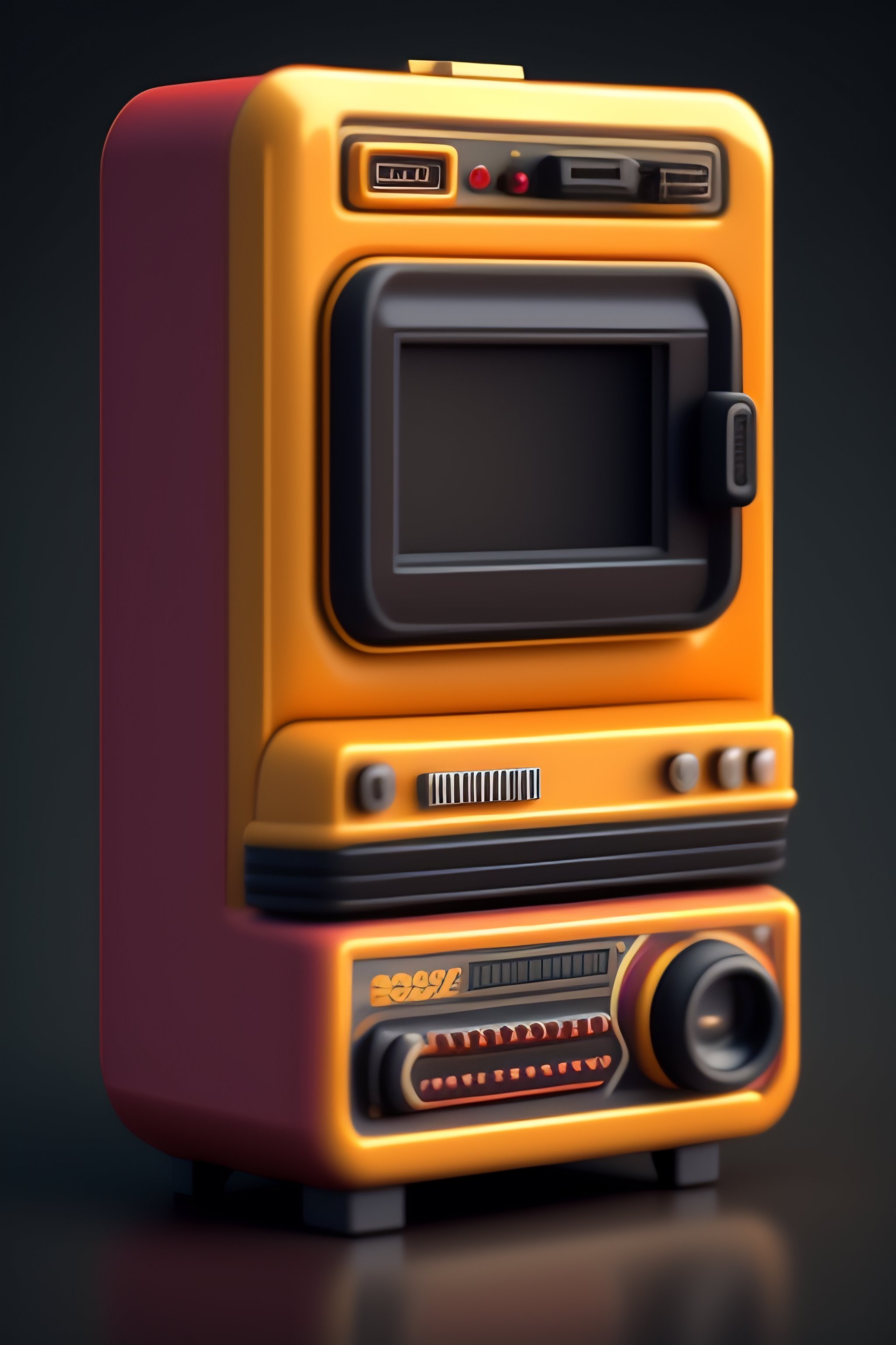 Lexica - 5D pixel retro tiny cute electronics render.