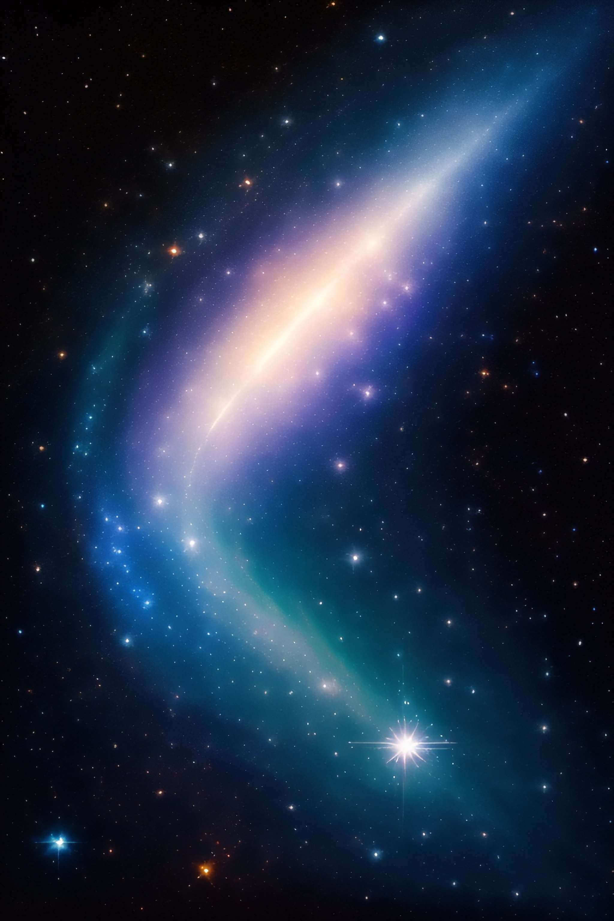 Lexica - Halley’s Comet amongst a field of stars. It exhibits a bright ...