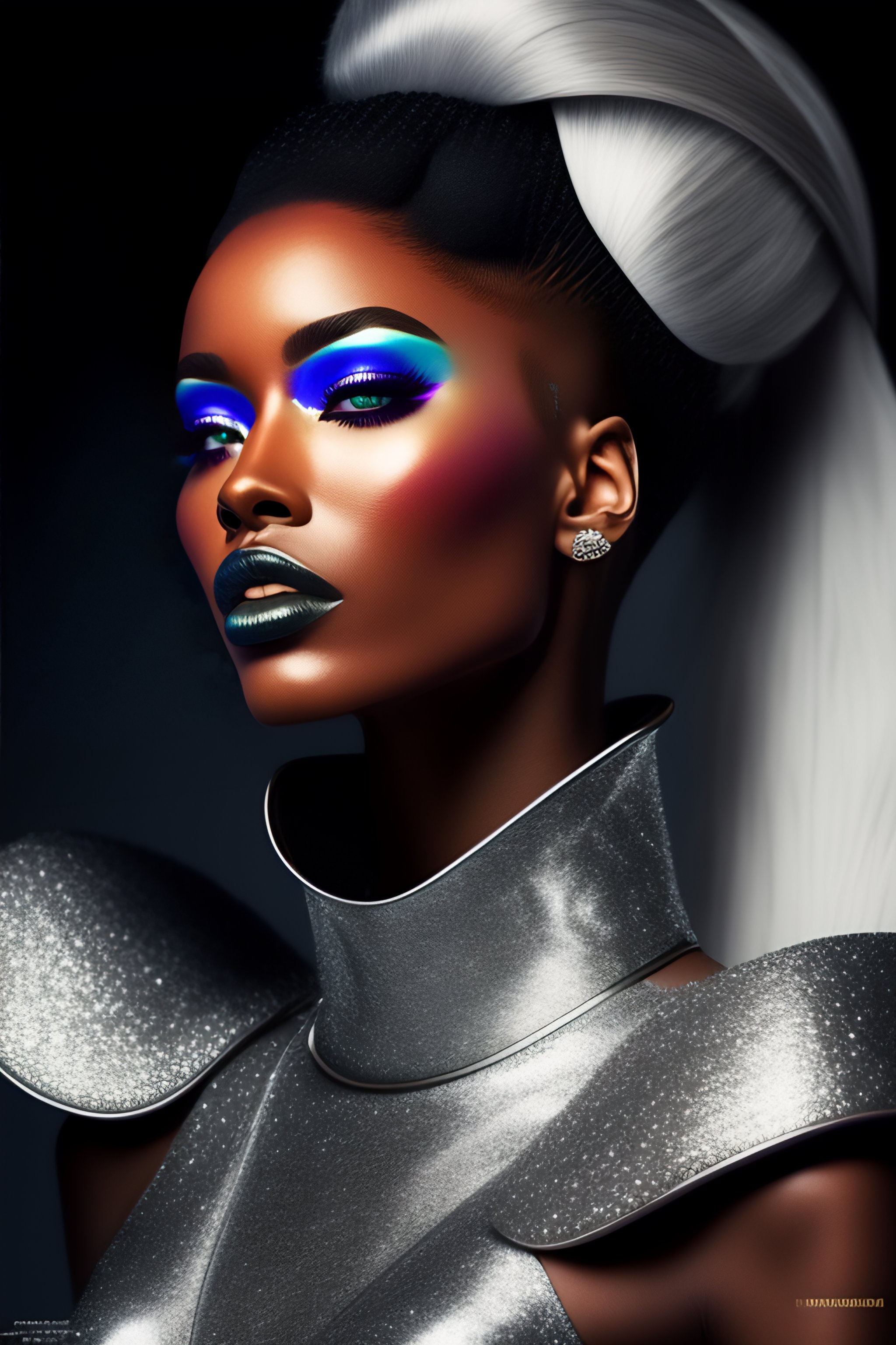 Lexica - Hyper realism ultra futuristic silver glitter and diamonds ...