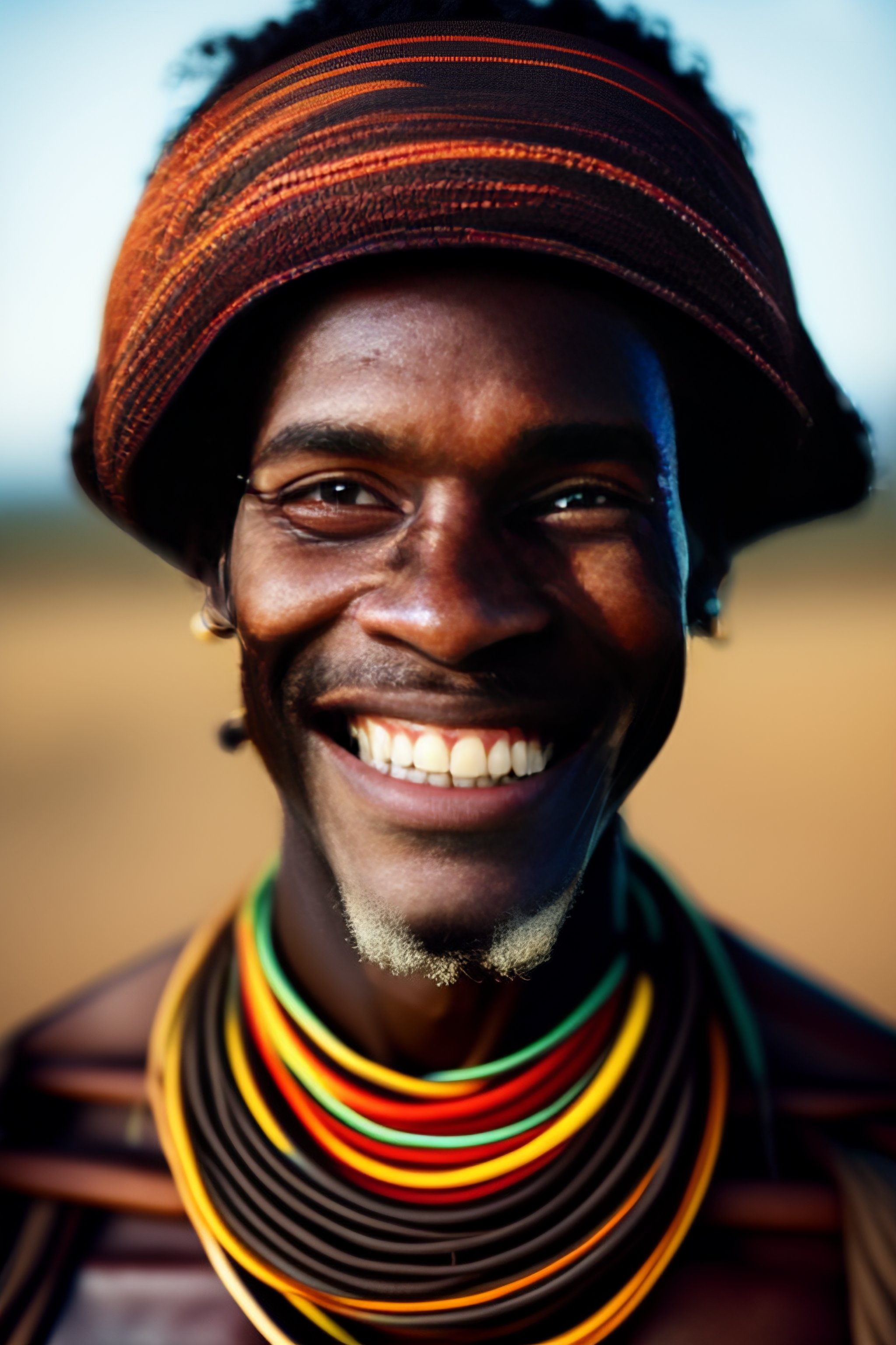 Lexica - Smiling African tribal man