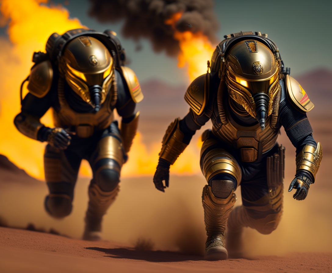 Lexica - Full angle, wasteland, haze, ultra-detailed, explosions ...