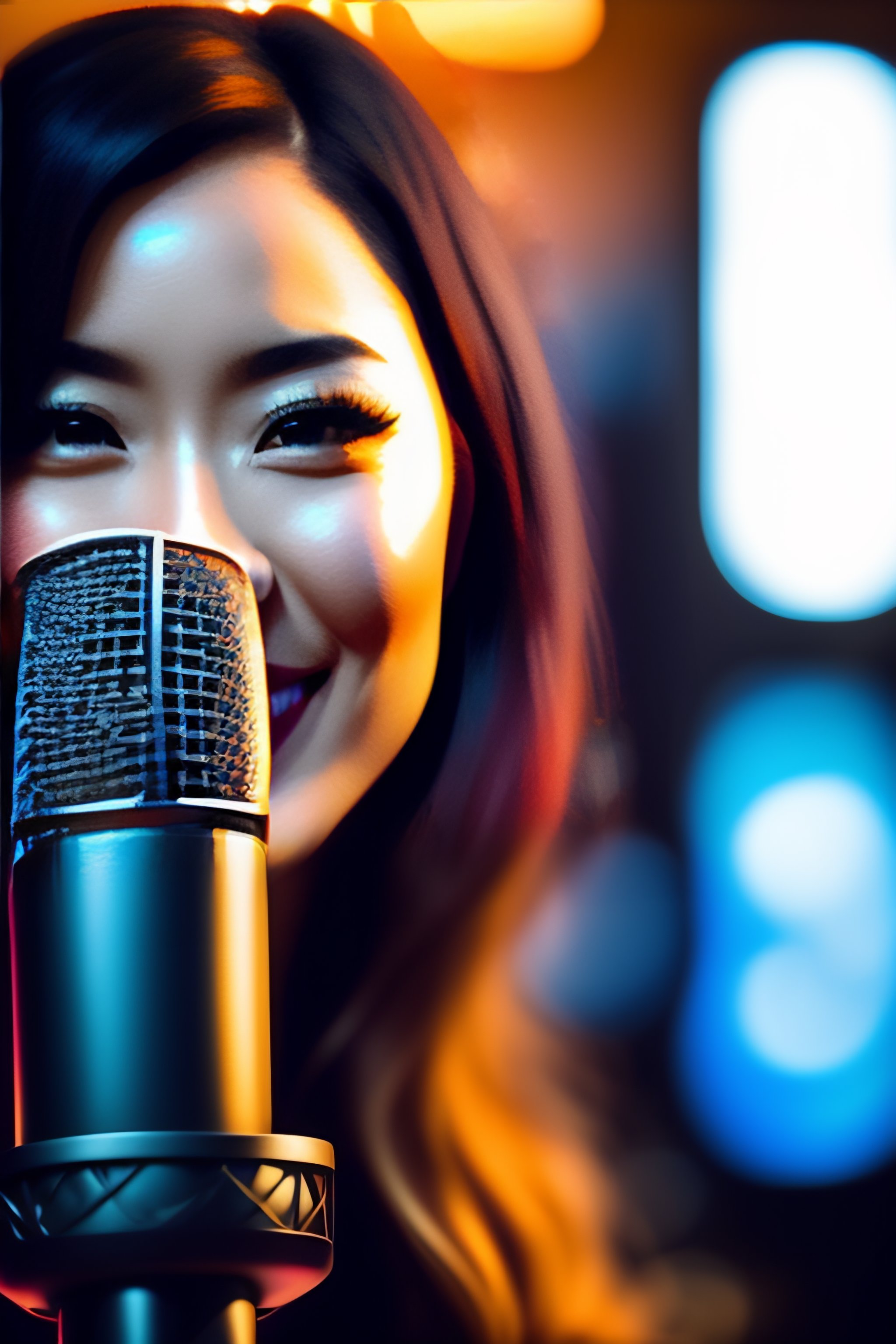 Lexica - Twitch streamer holding microphone