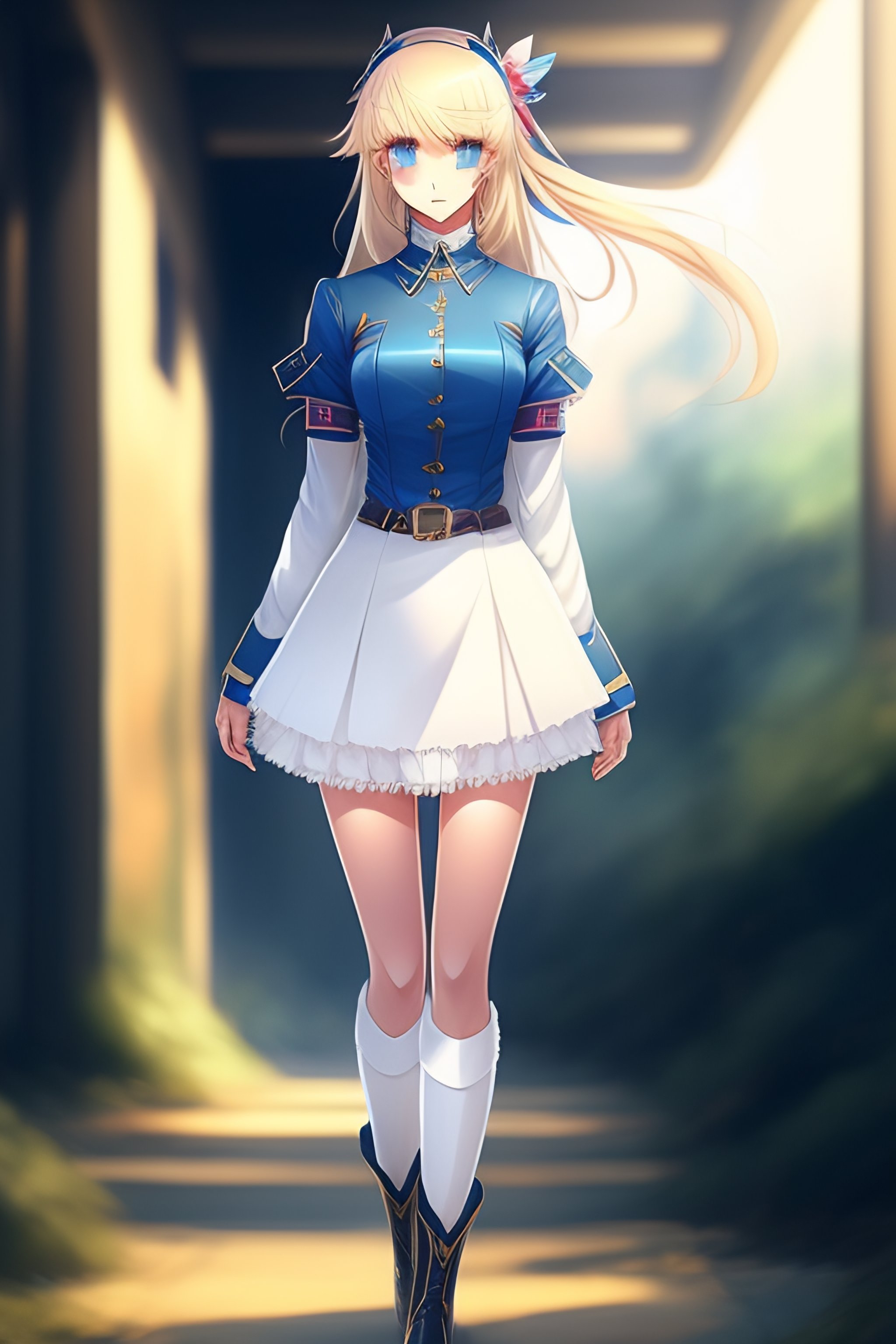 Lexica - FGO anime girl Blond, long hair, blue eyes and a pretty smile ...