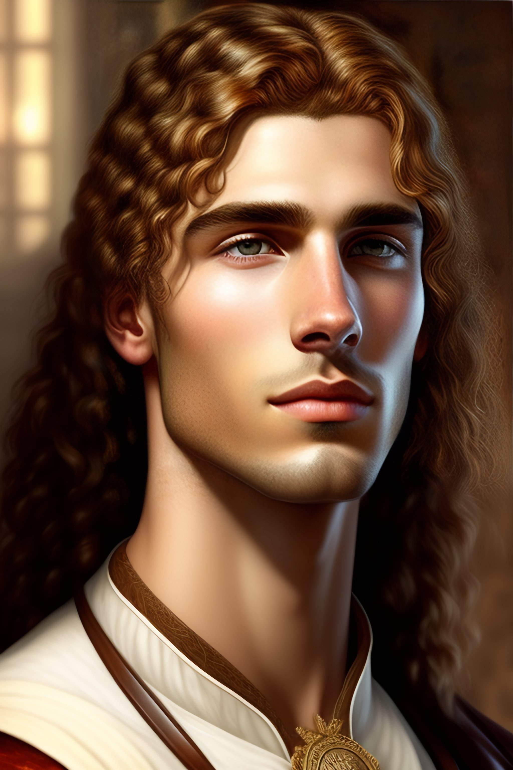 Lexica - Jacob Collins-Levy with light hair medieval style, detailed