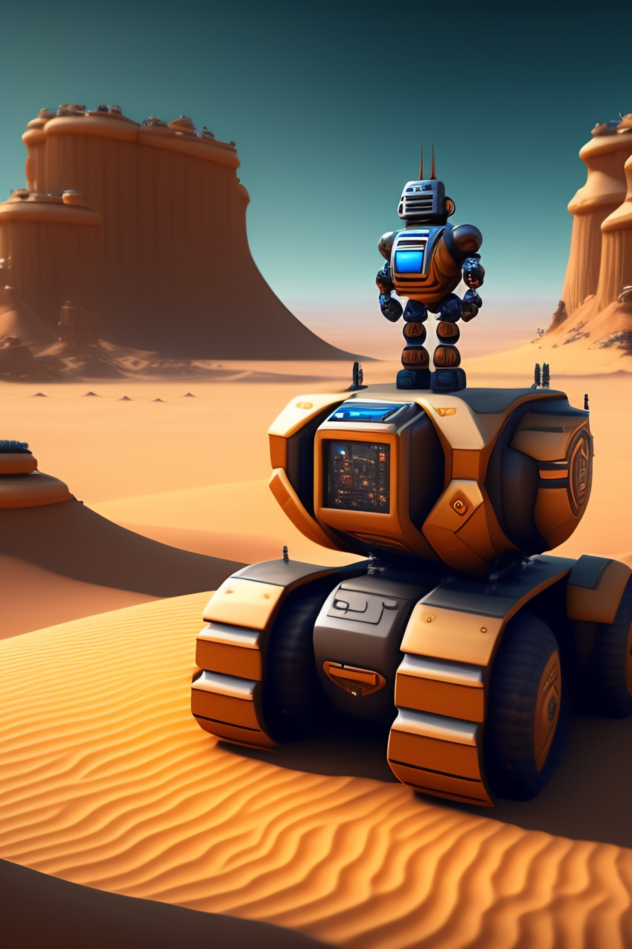 Lexica - A robot leader in a The sandbox Style