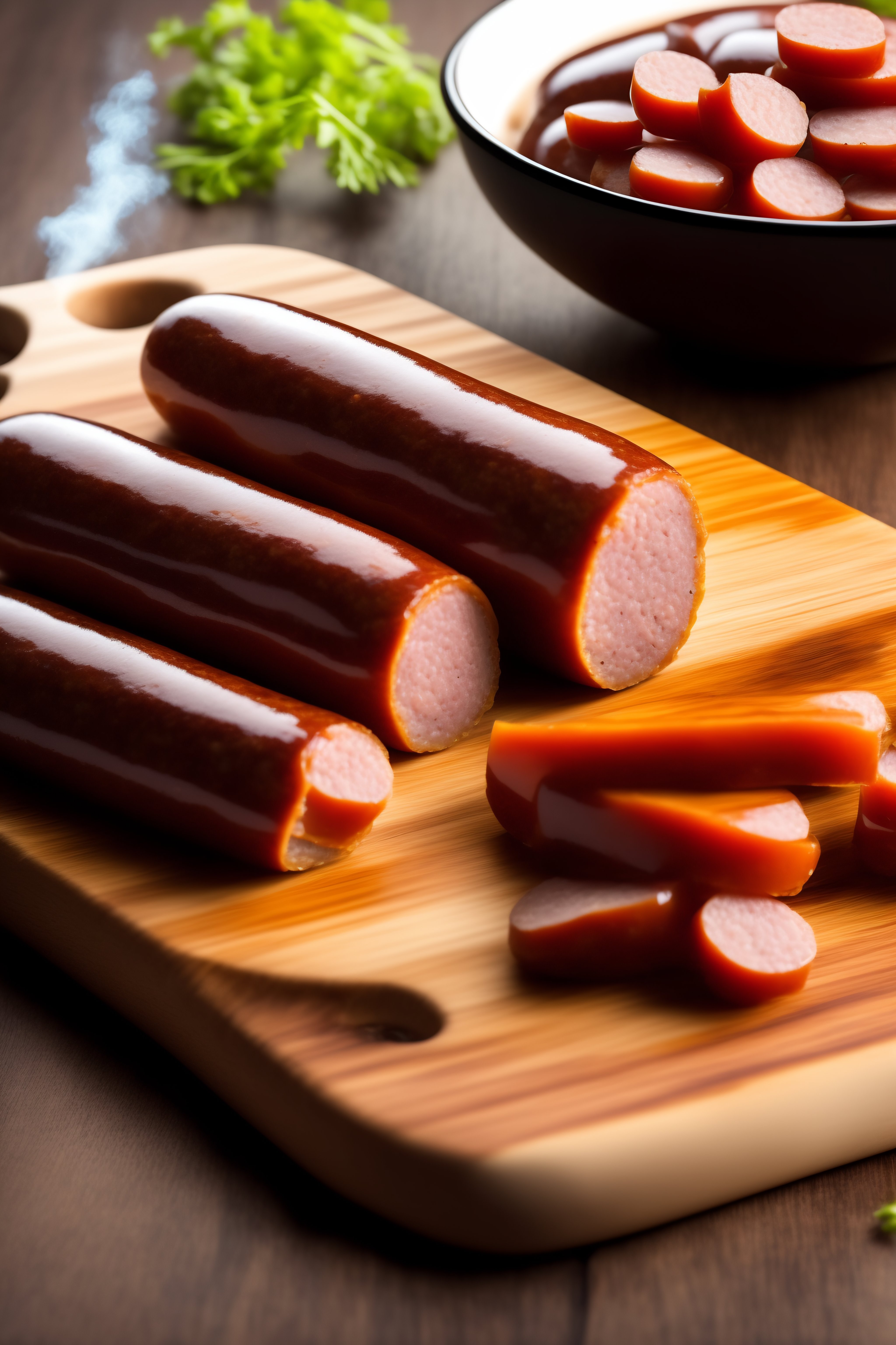 Lexica - Homemade sausage, cooked at home, smoked at home with cold ...