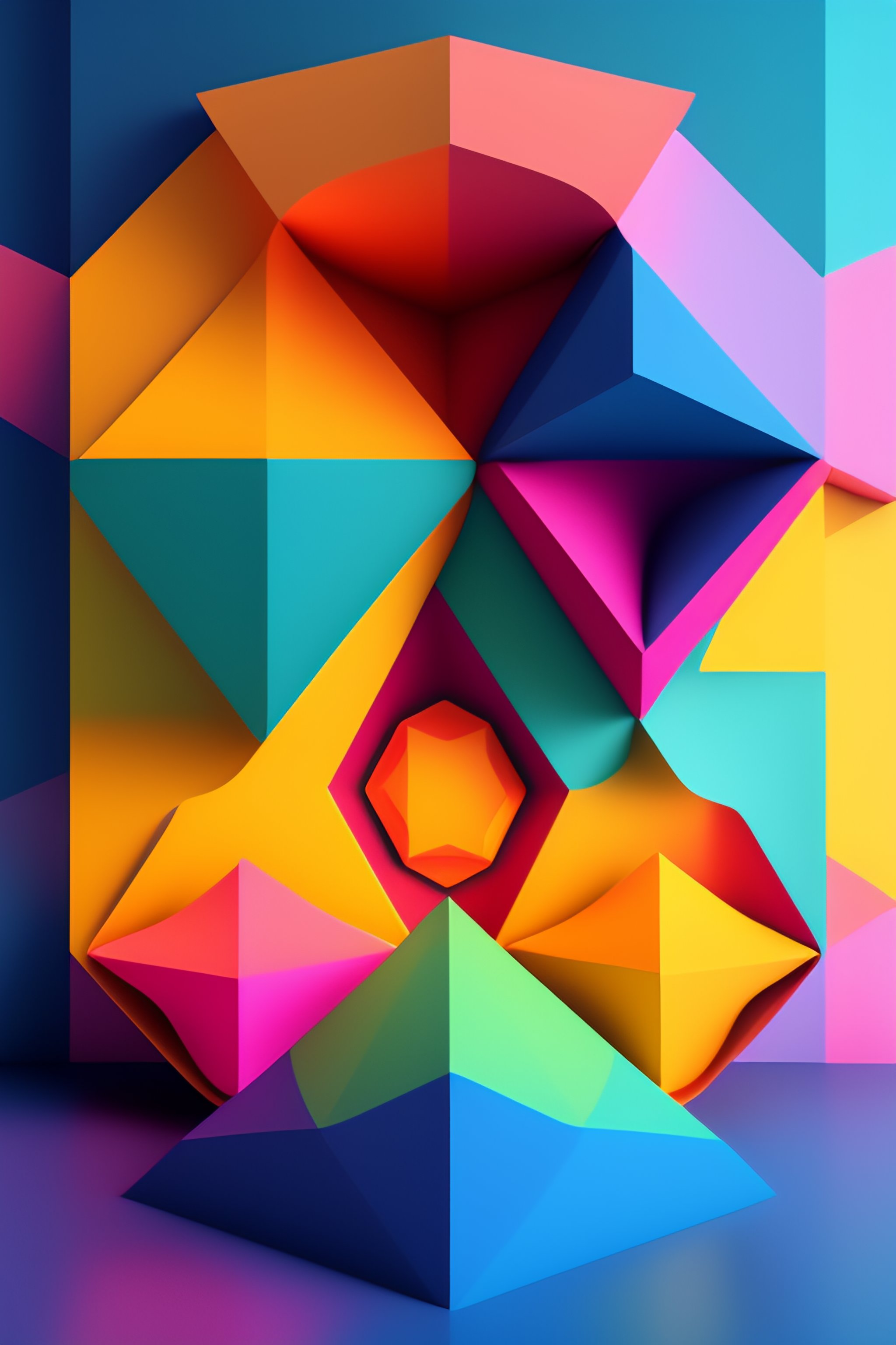 Lexica - 3d geometric shapes, octane render, vibrant colors, unsplash ...