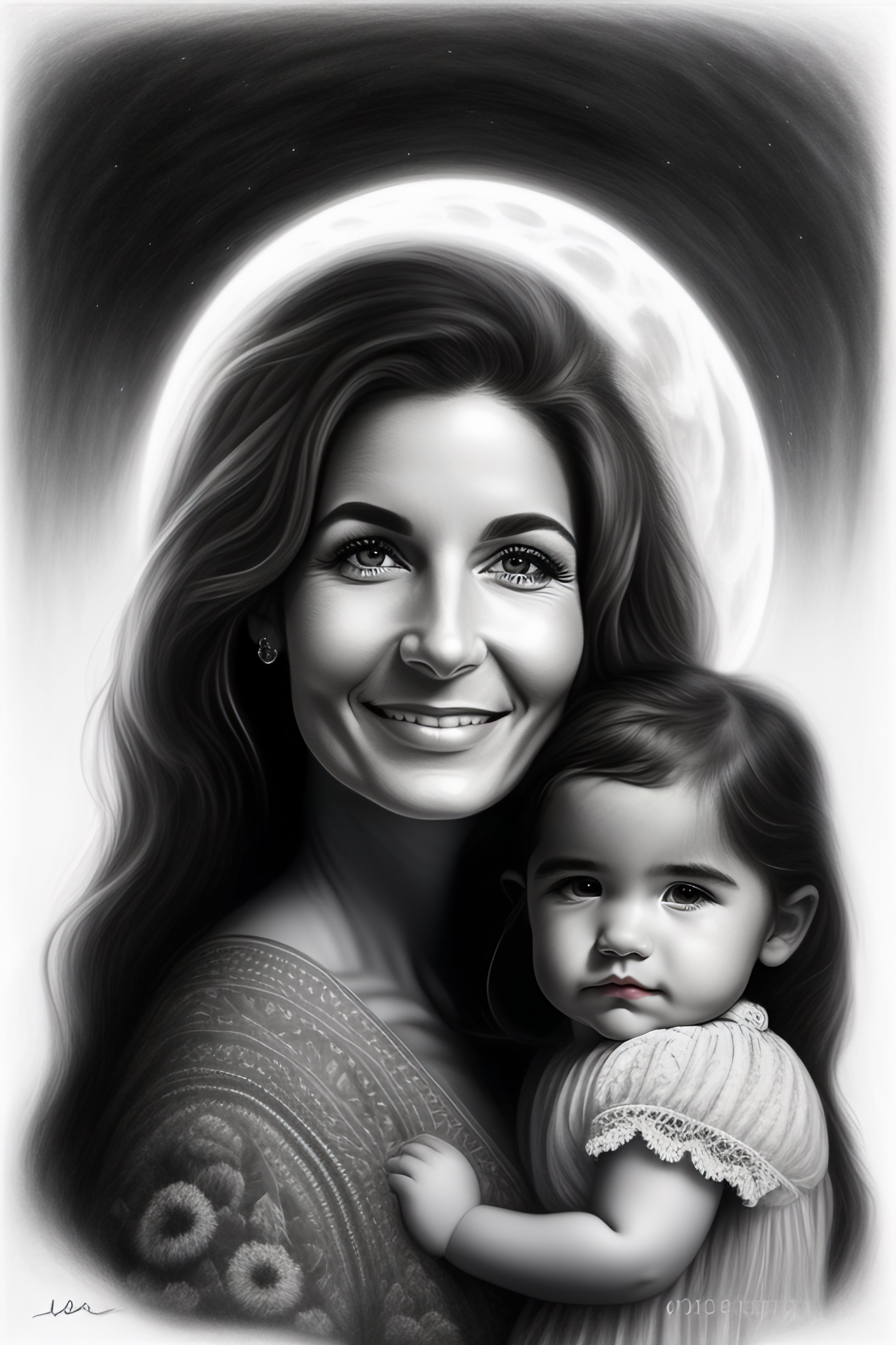 Lexica - A drawing about a mother and daugther