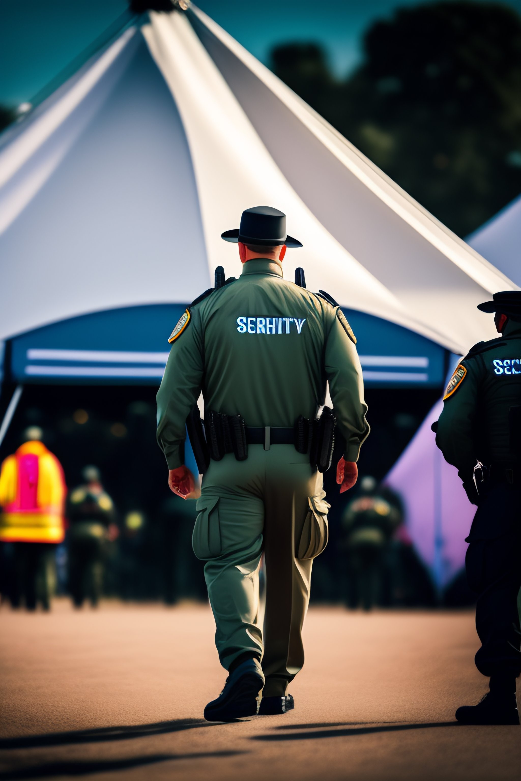 Lexica - Security officer at work at a festival