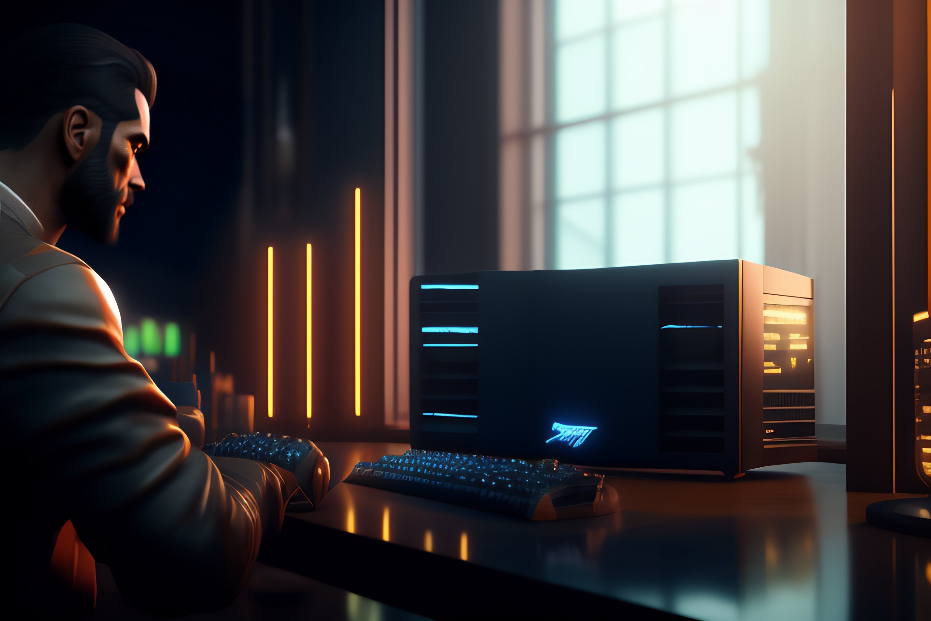 Lexica - Computers neo with his world of coding genesis, unreal engine ...