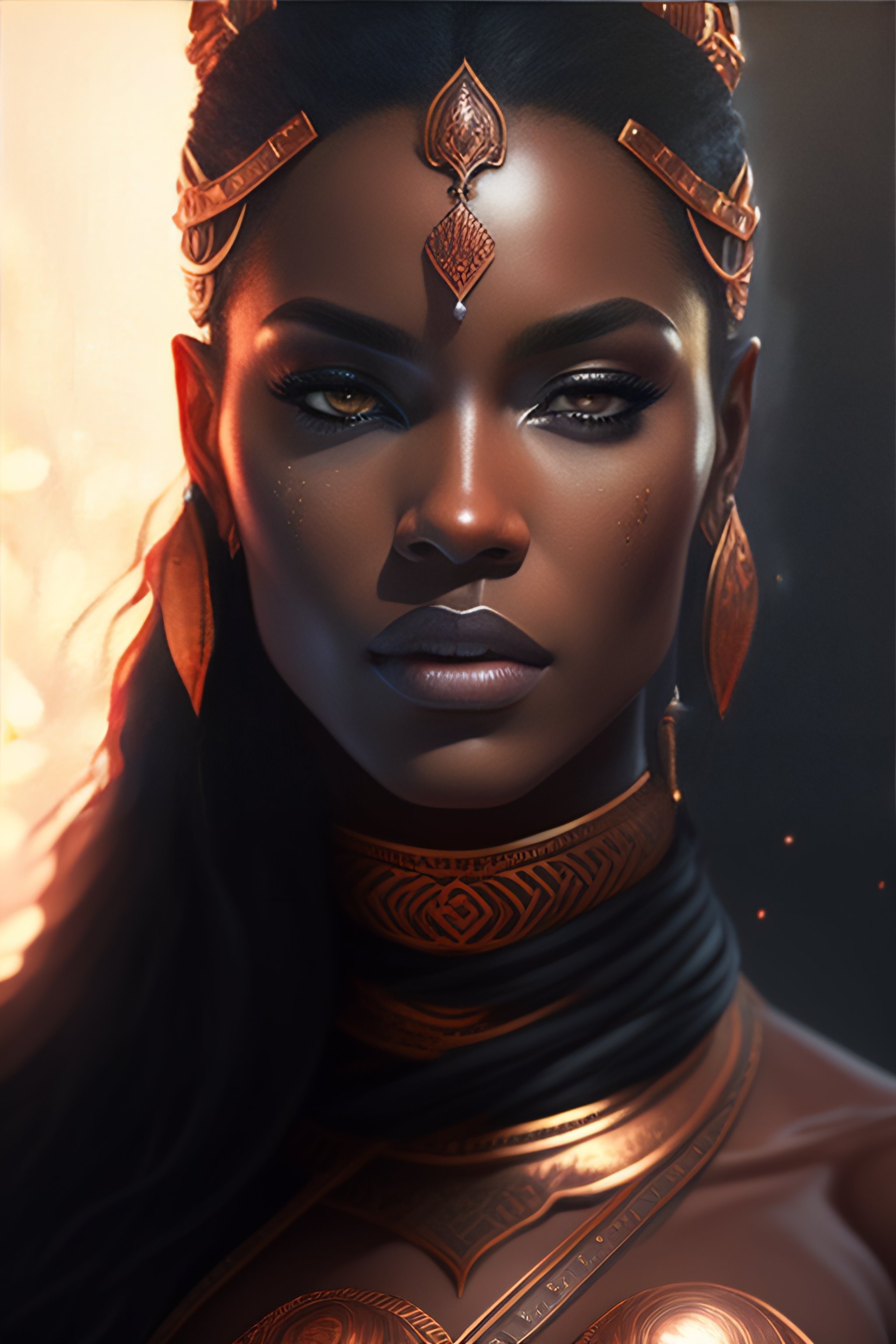 Lexica - Portrait of a dark god, copper wires, visible scars and nerves ...