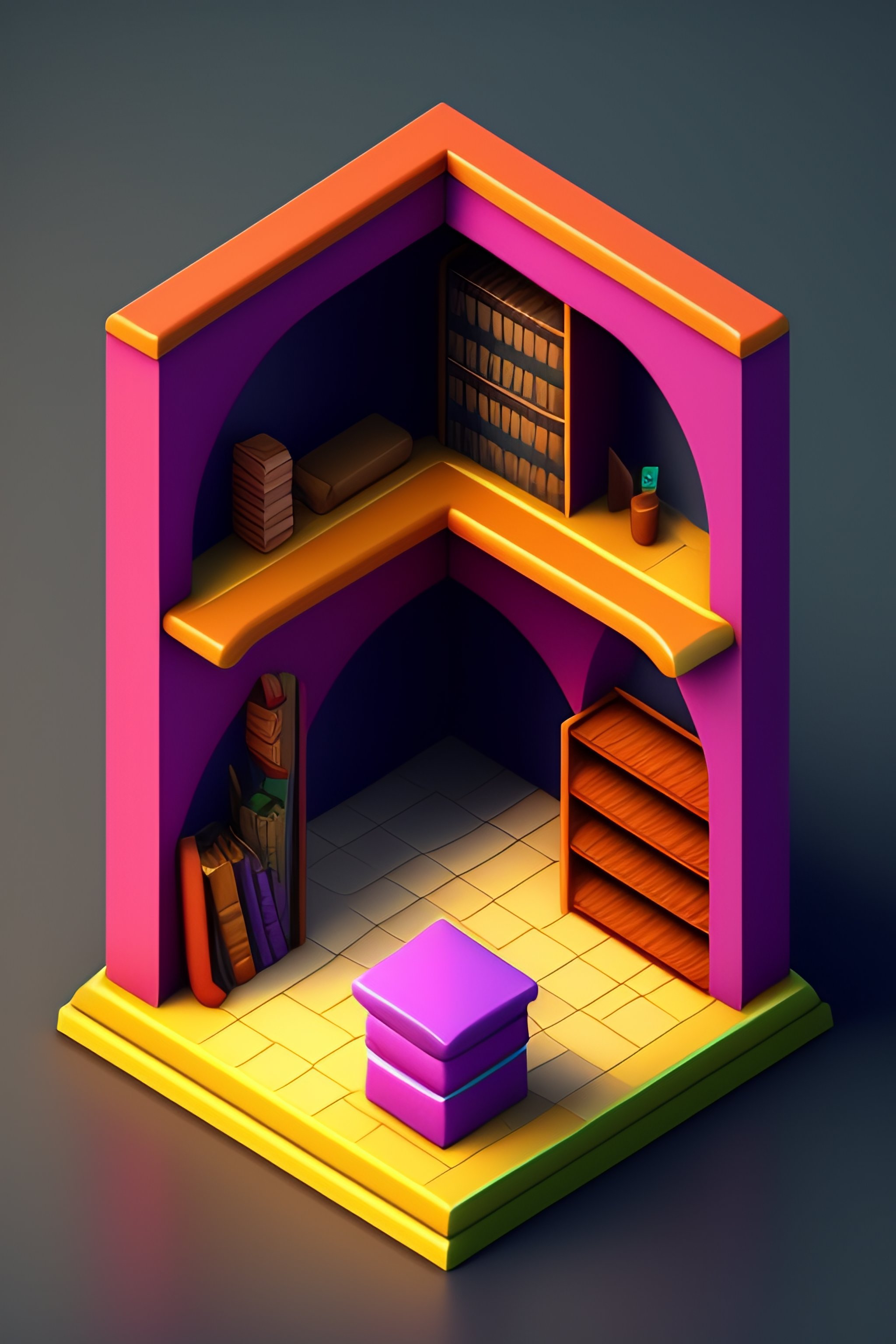 Lexica - 3d isometric school
