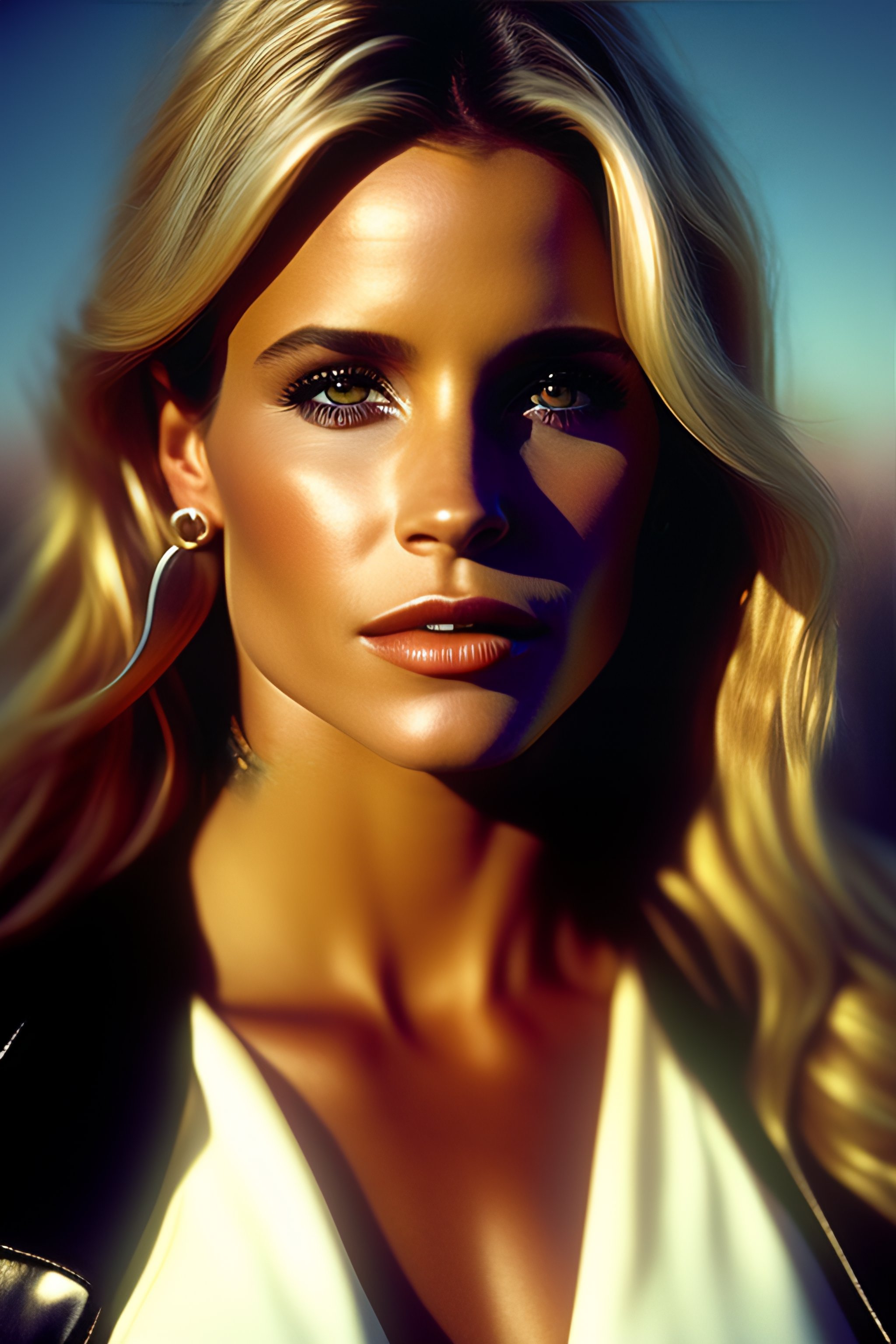 Lexica - A highly detailed cinematic headshot photograph of a beautiful ...