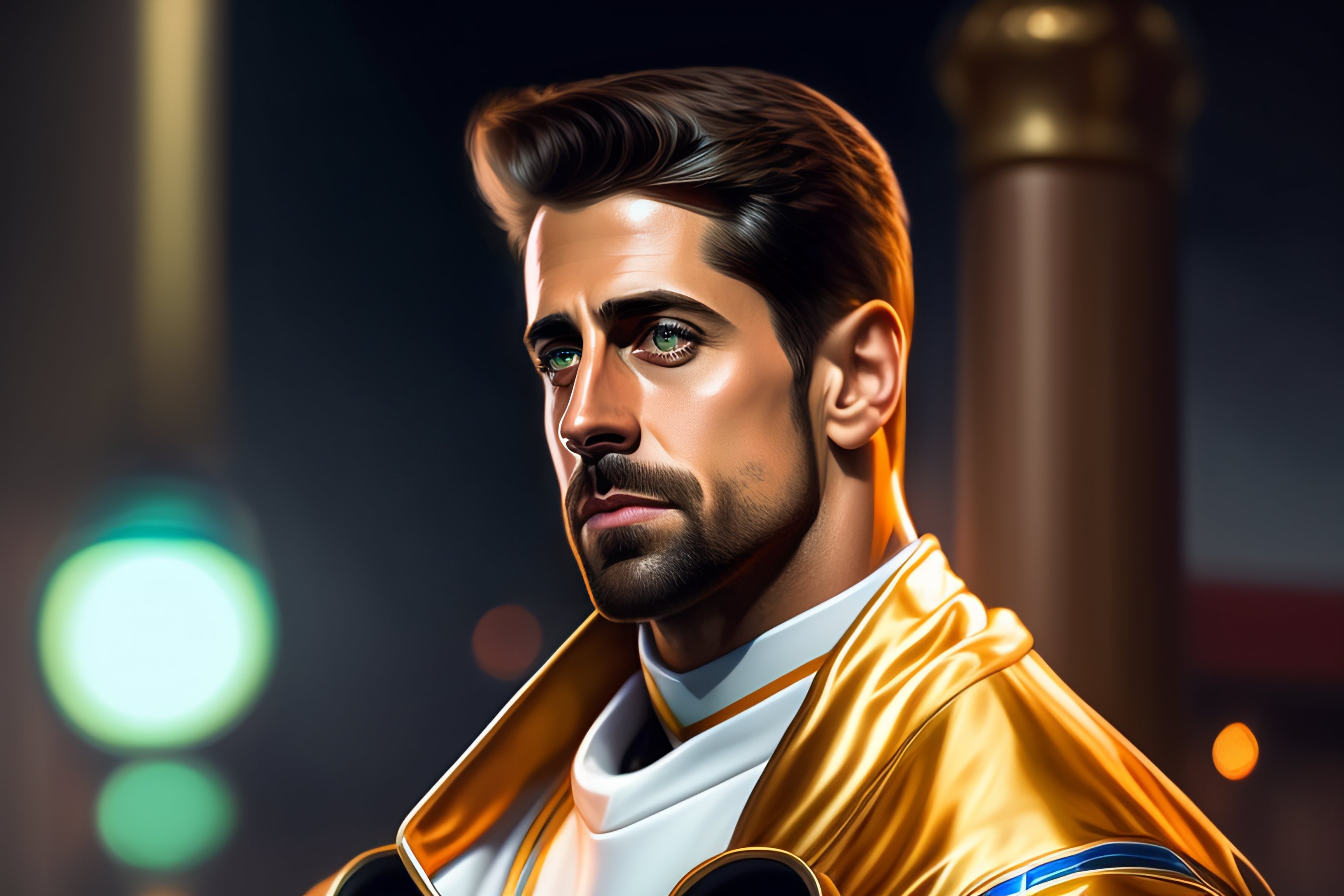 Lexica - Aaron rodgers as marty mcfly, realistic portrait, symmetrical ...