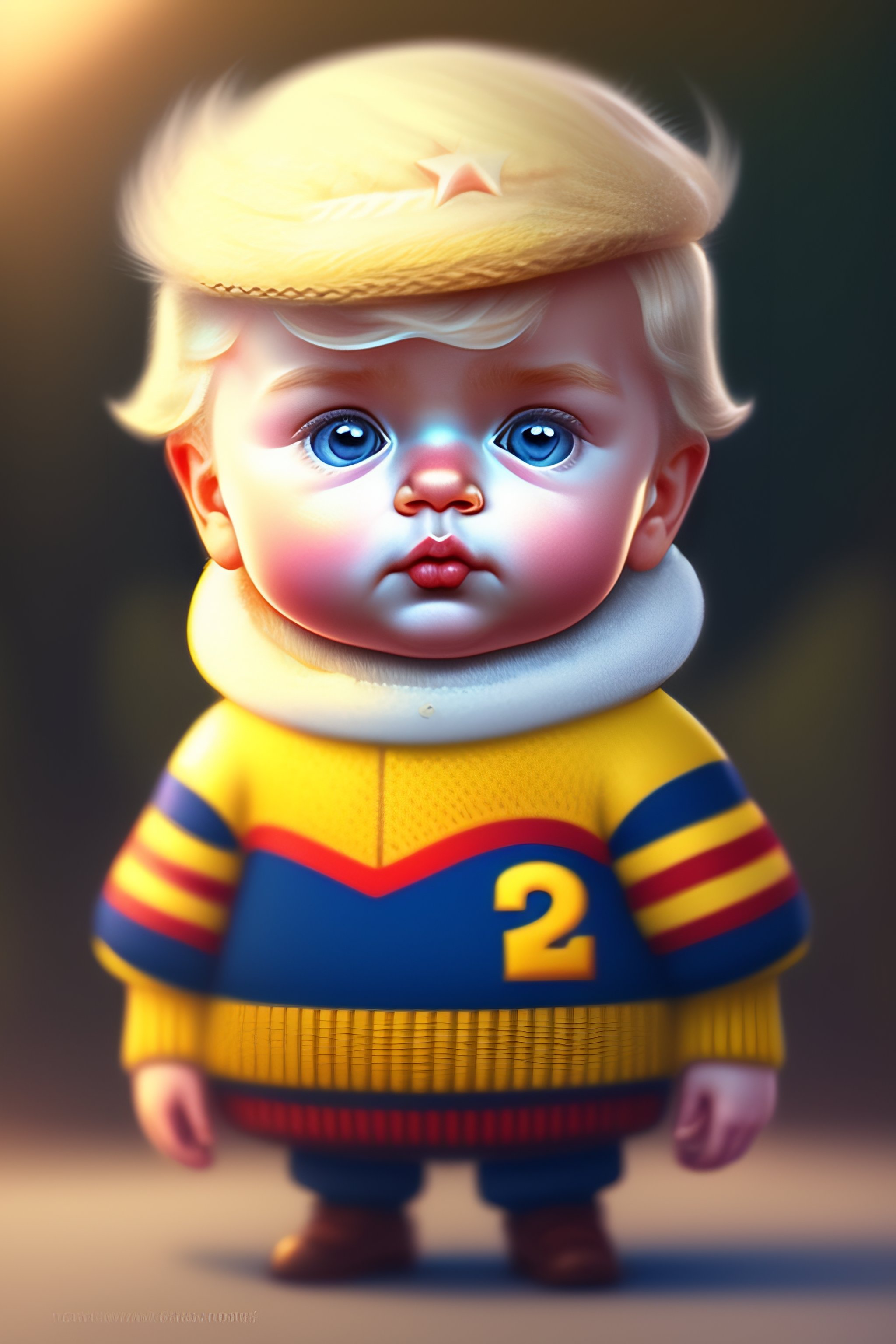 Lexica - Cute and adorable cartoon Donald trump baby, fantasy ...