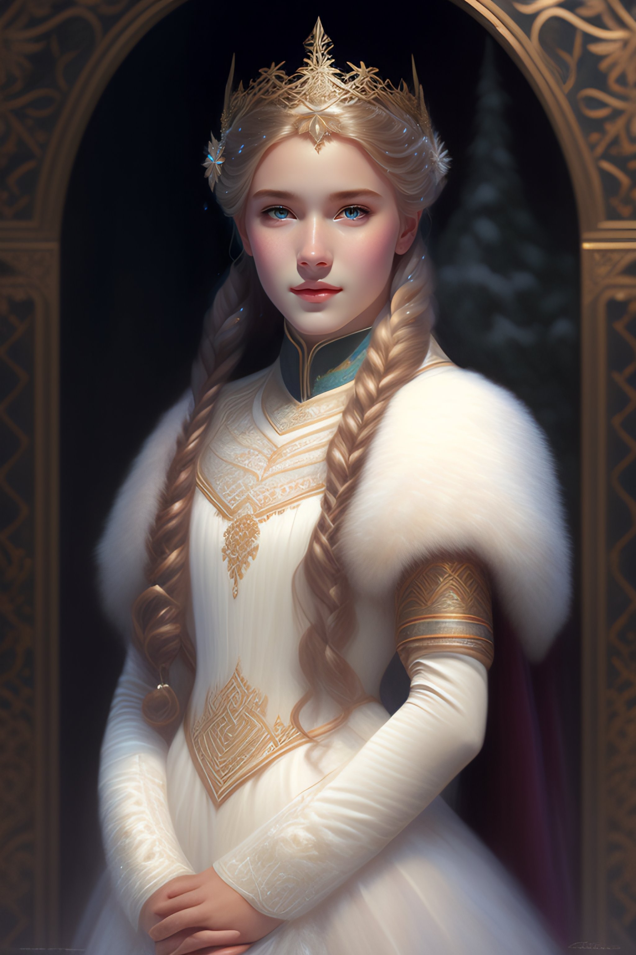 Lexica - A portrait painting of a shy, blushing 1 6 - year old ...