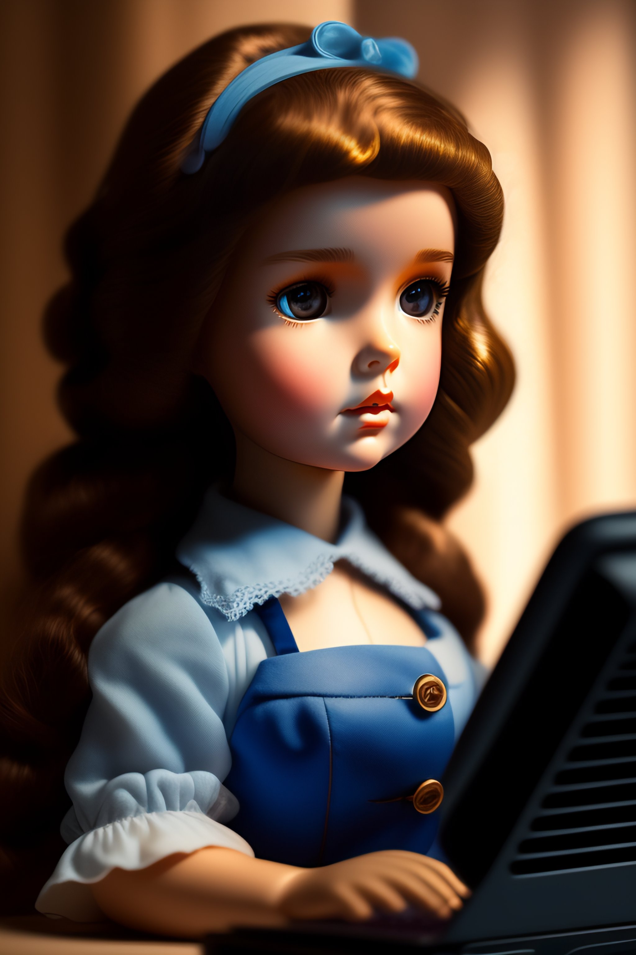 Lexica - Doll on the computer