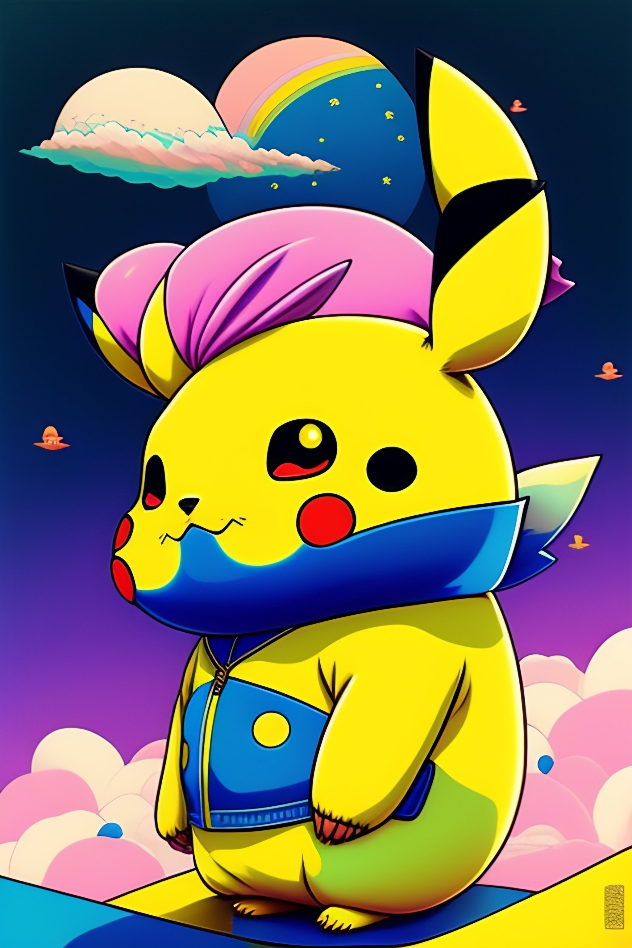 Lexica - PIKACHU chiho aoshima artwork, Style of 90's vintage anime ...