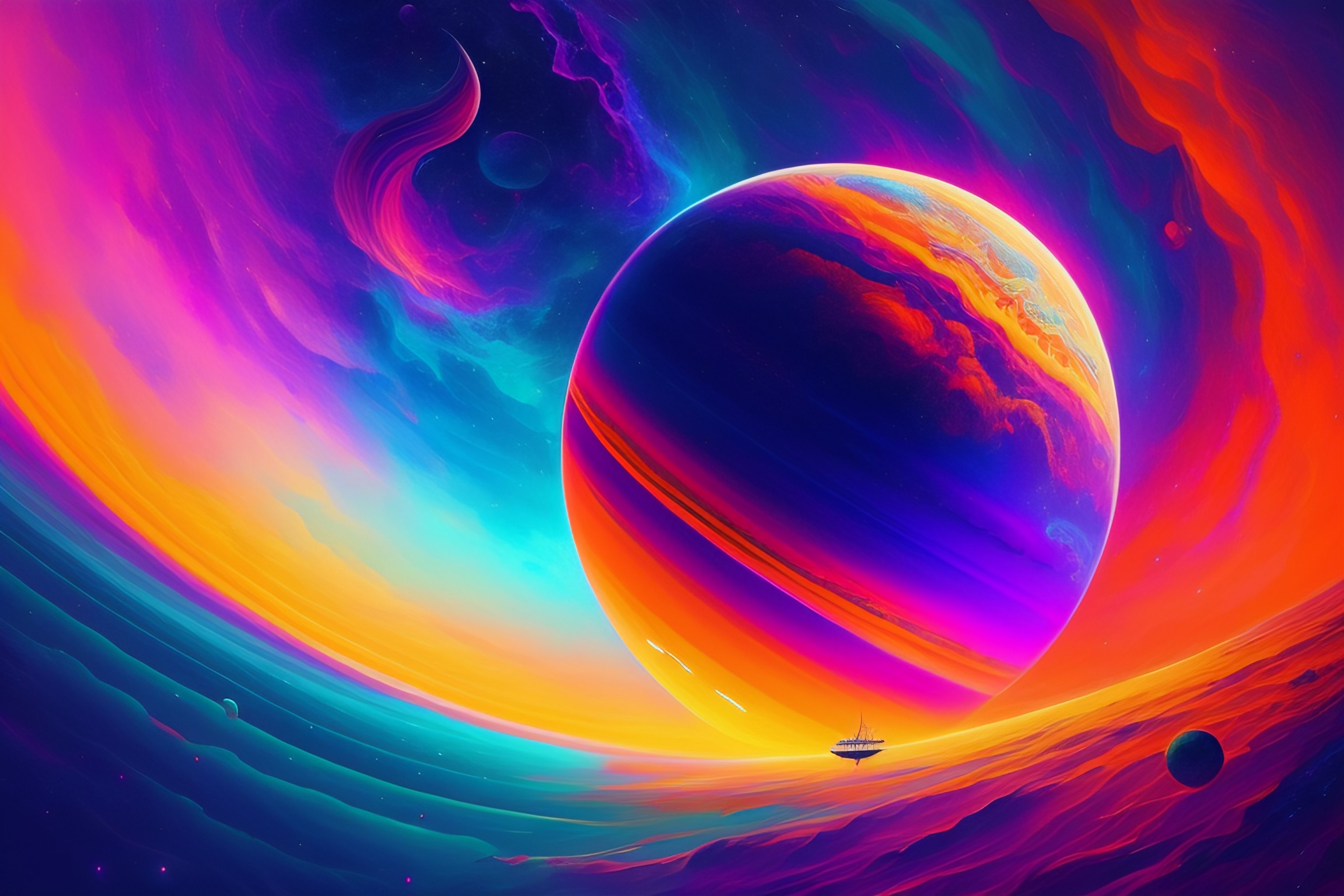 Lexica - Cosmos orbit, highly saturated colors, detailed illustration ...