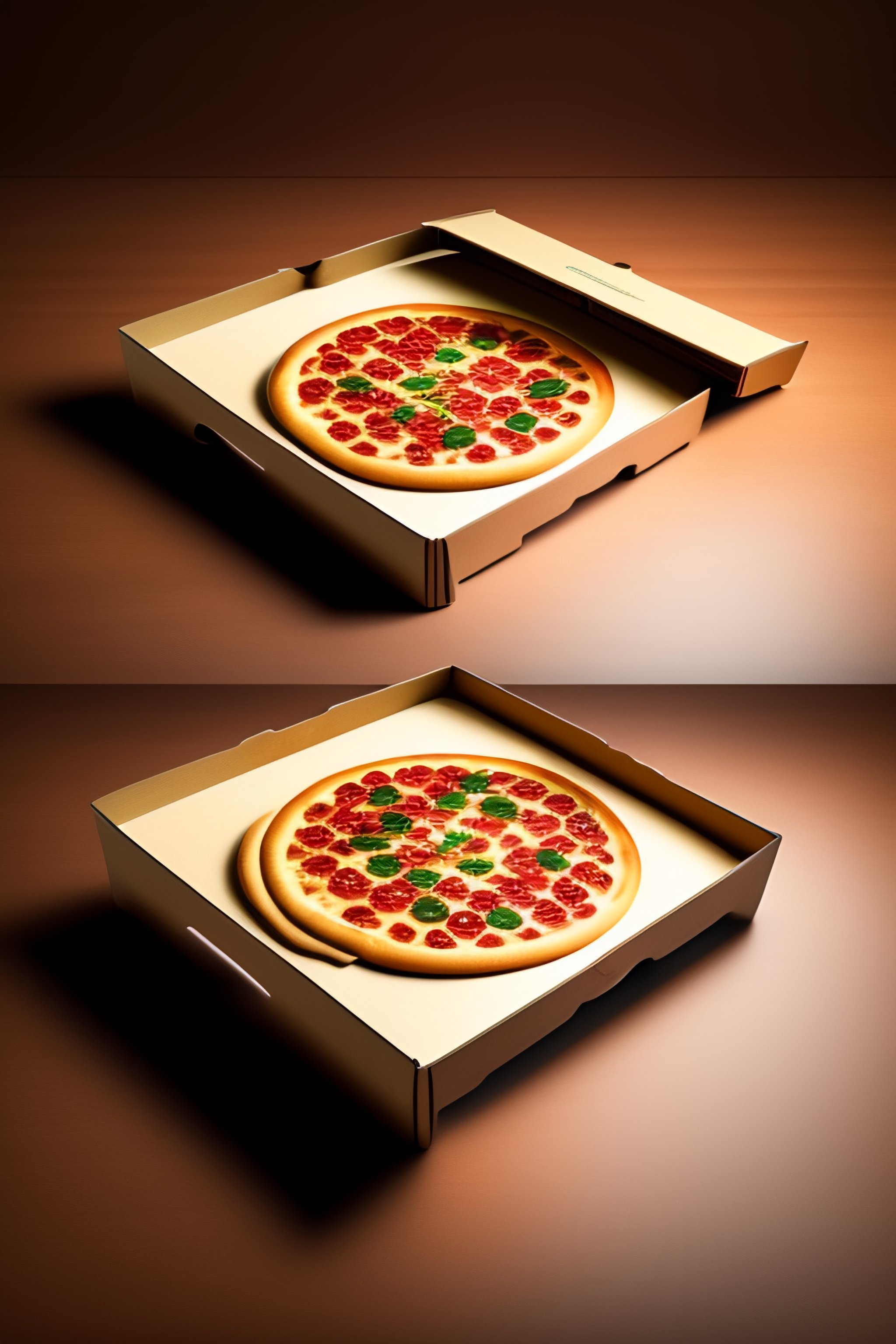 Lexica - Pizza box design for square shaped pizza