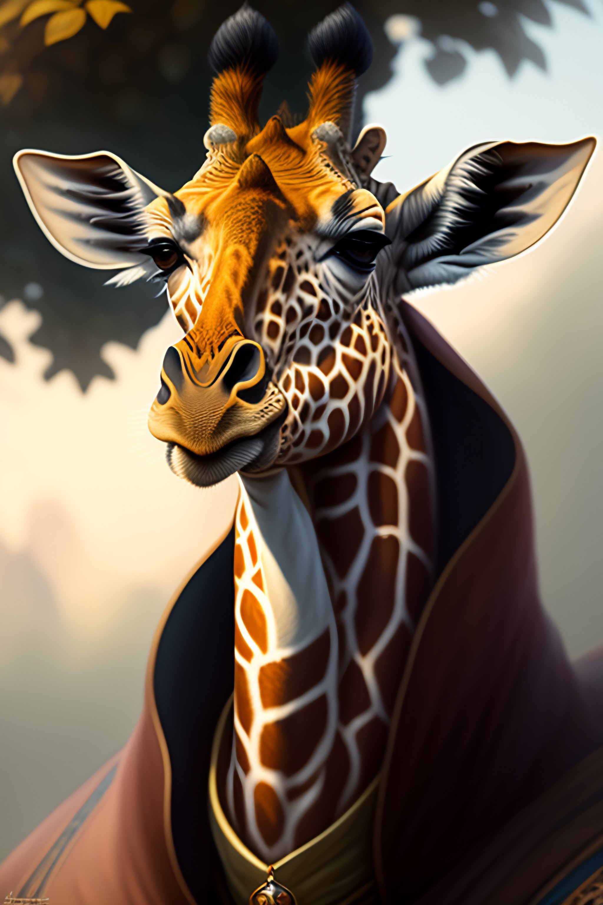 Lexica - A detailed portrait of giraffe architect illustrator, by ...