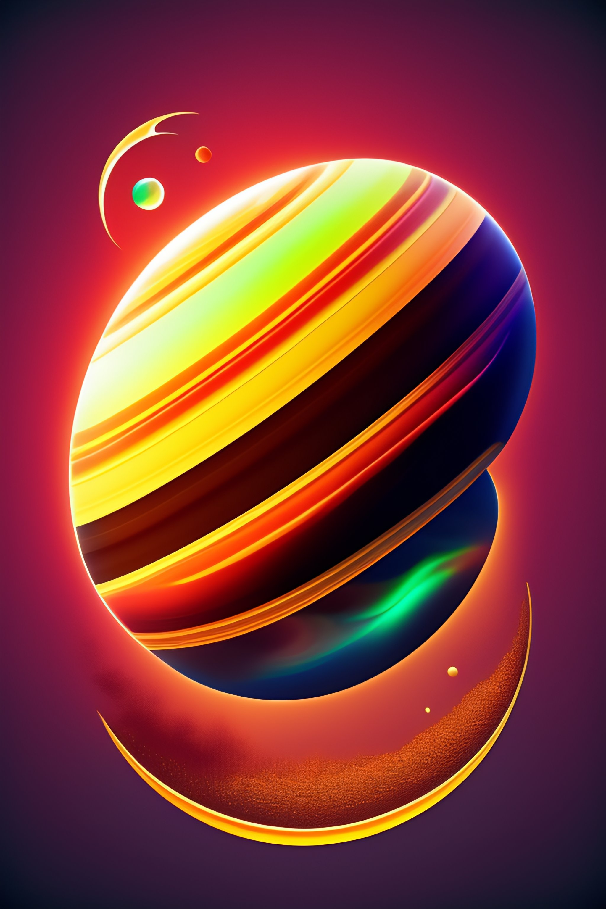 Lexica - Saturn planet chocolate candy vector illustration