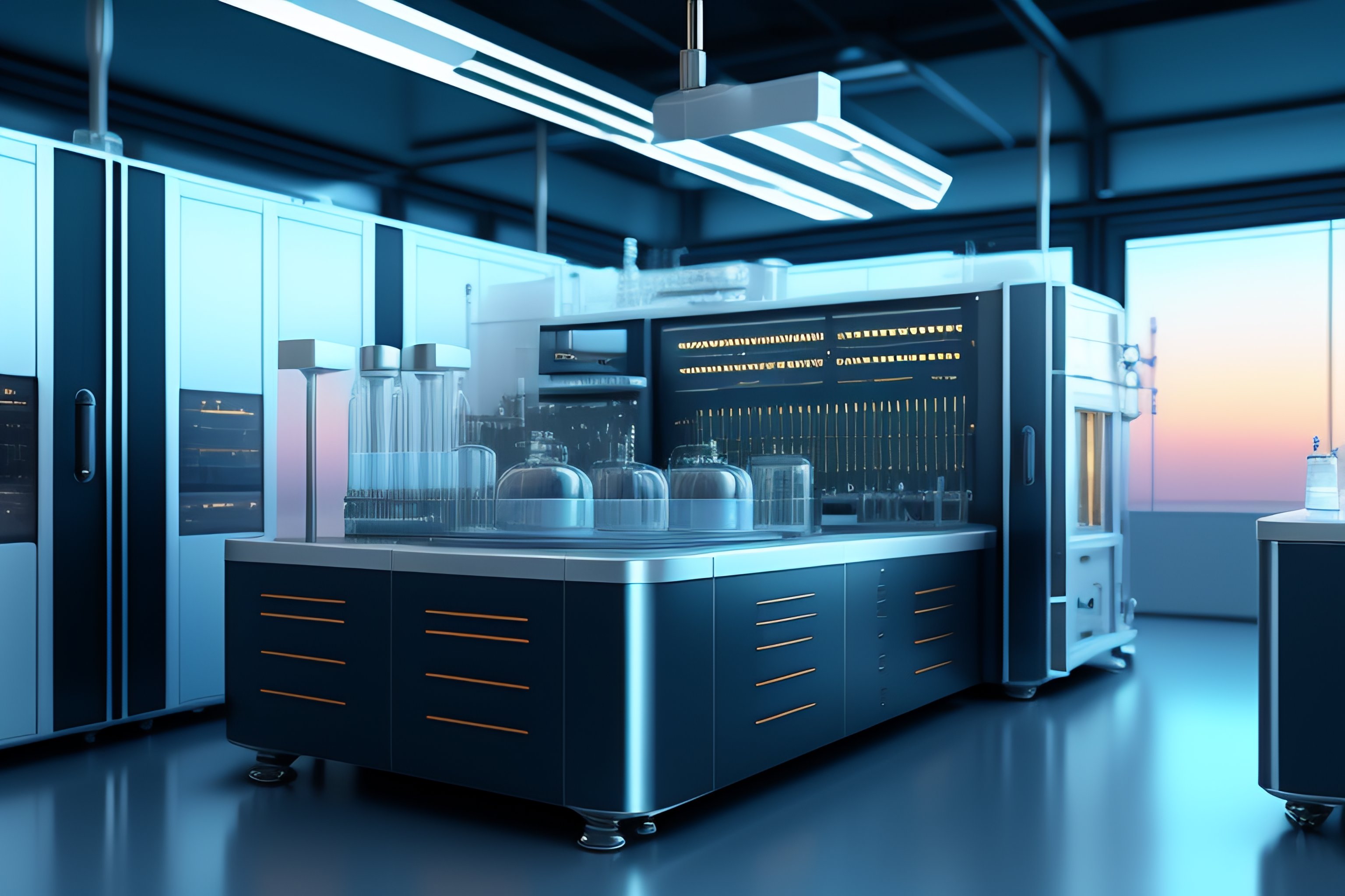 Lexica - Very sophisticated and futuristic laboratory equipment,digital ...