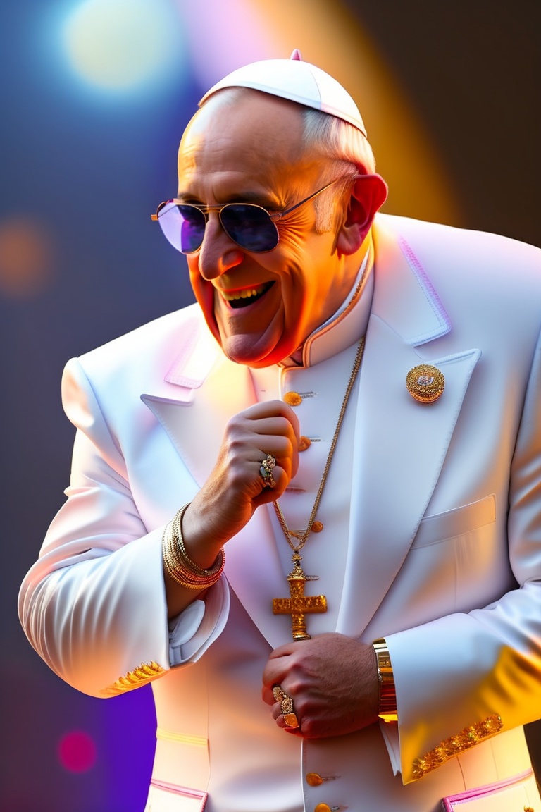 Lexica - Pope Francis with Gucci Sunglasses, Rolex and golden chain ...