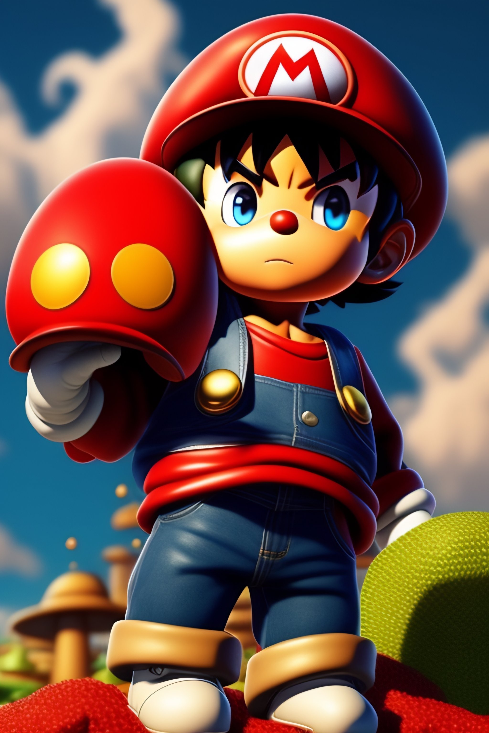 Lexica - Luffy as Mario