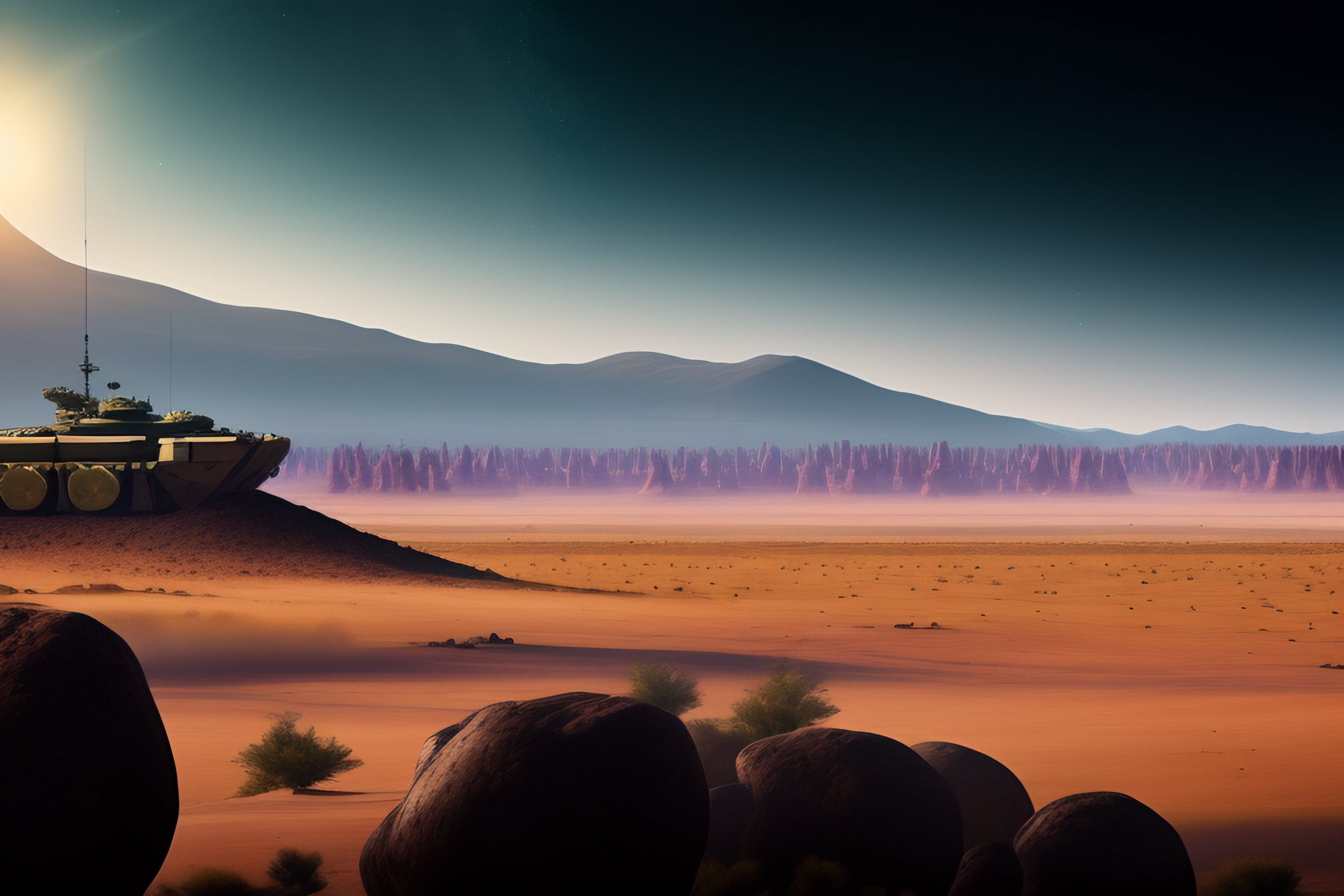 Lexica - Army that shoots at UFOs. scene of great devastation