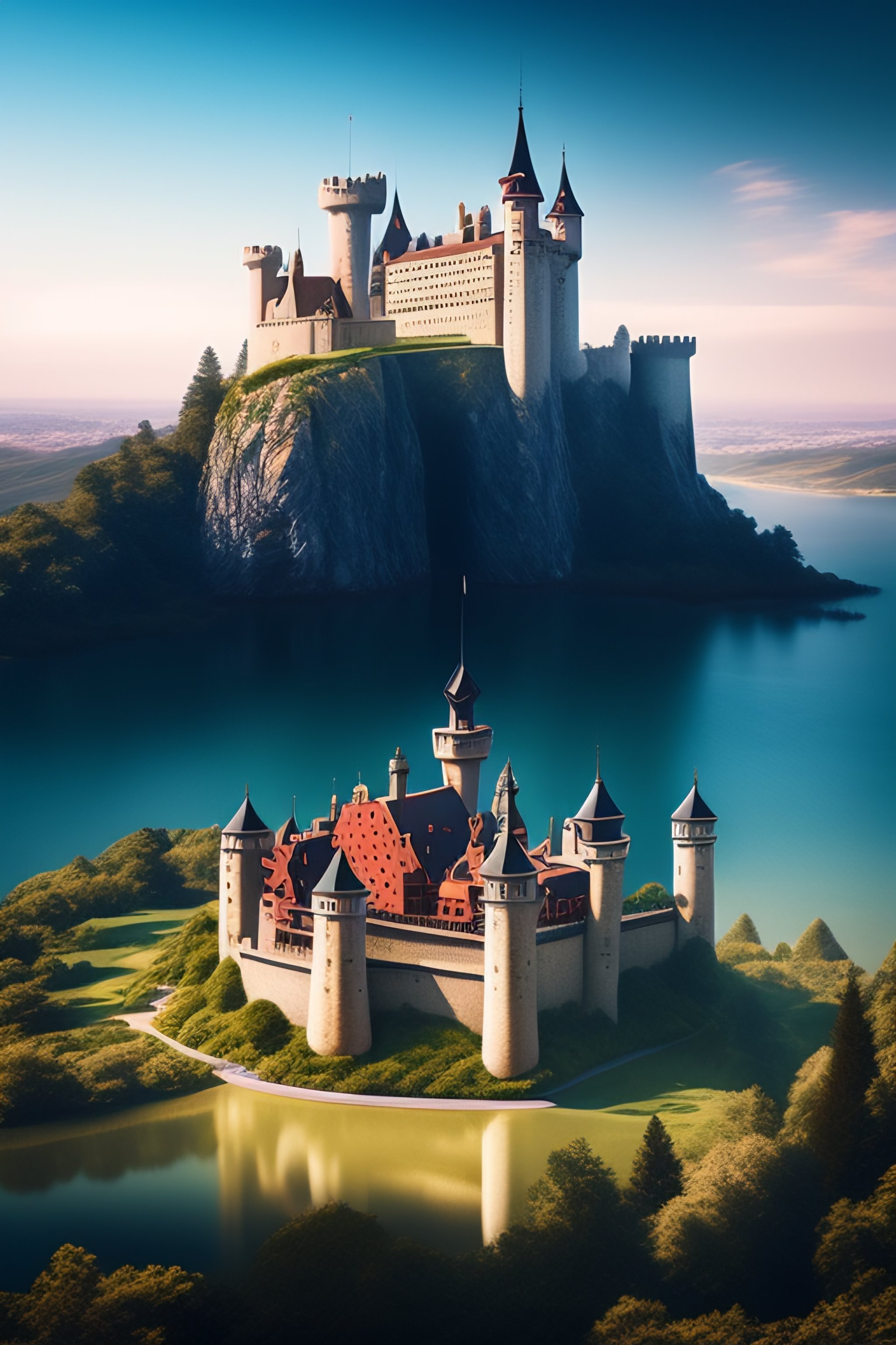 Lexica - Medieval castles built to look like a modern city, skyscrapers ...