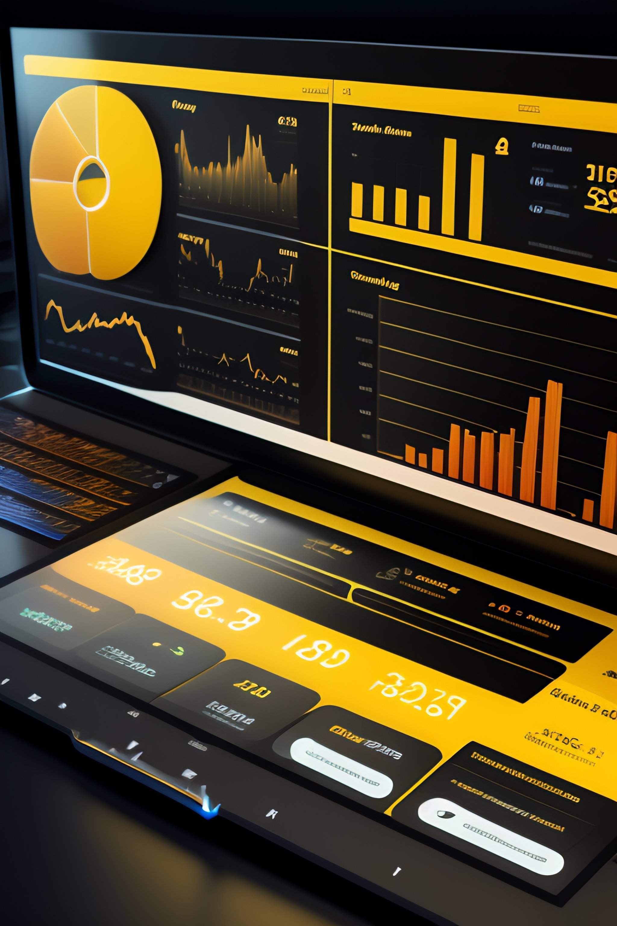 Lexica - 3 D Futuristic Power BI dashboard