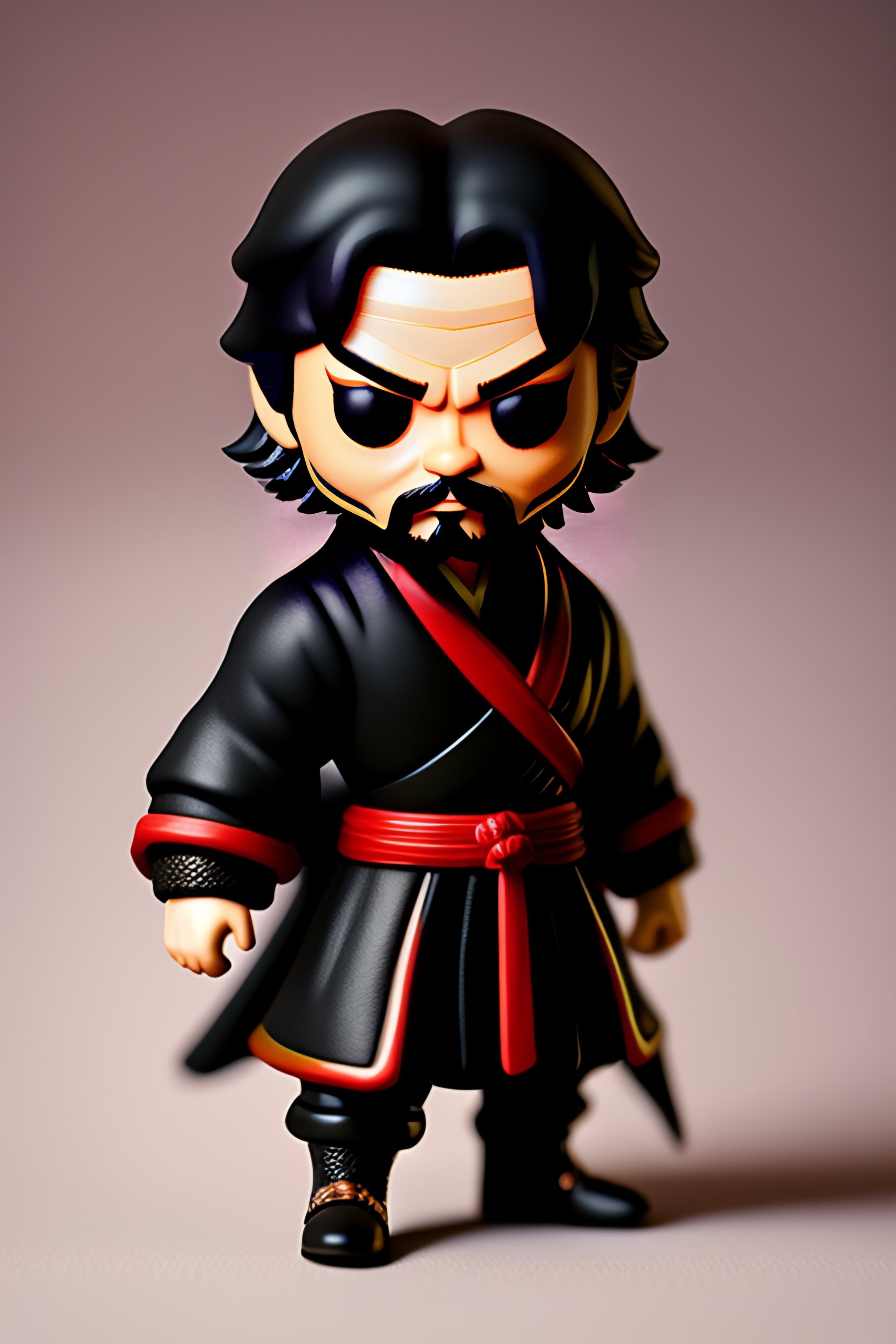 Lexica - Full body 3d render of funko pop miyamoto musashi vagabond