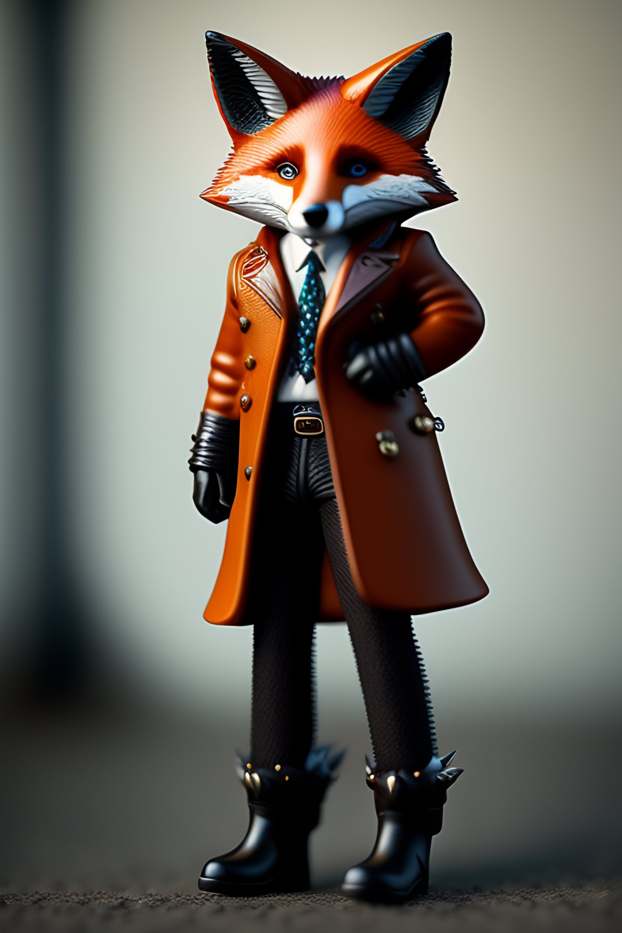 Lexica - Full-length punk fox realistic