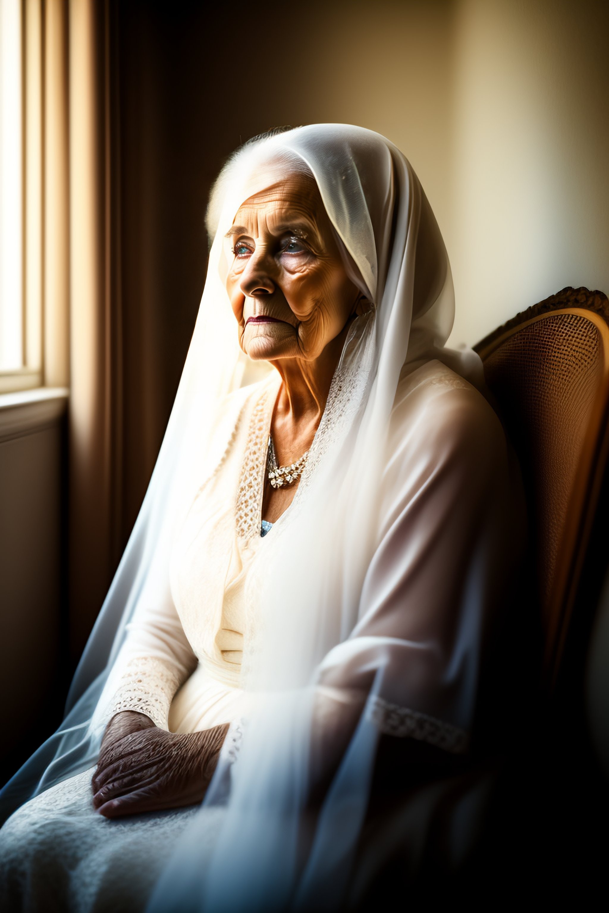 Lexica - An ultrarrealistic photo of a beautiful woman over 85 years ...