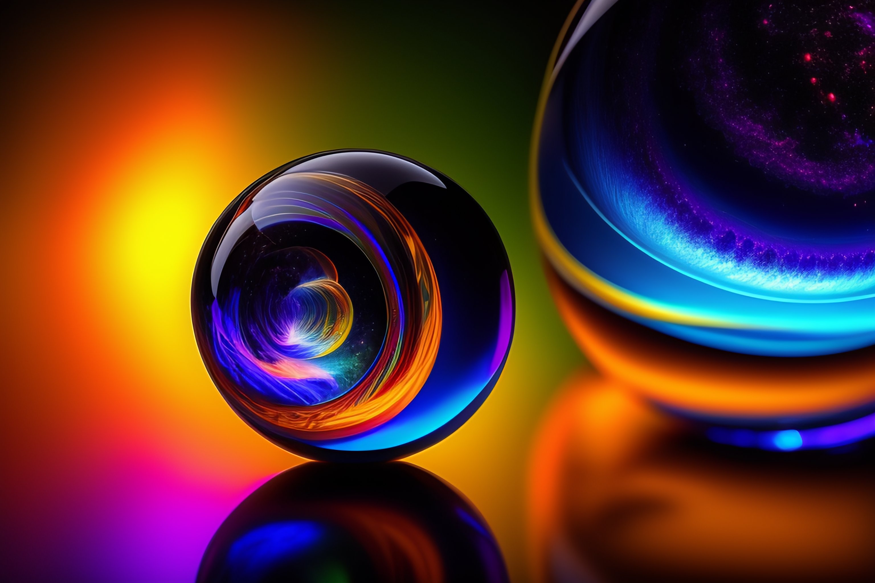 Lexica - Glass planet earth, micro, glass sphere, refractive, fractal ...