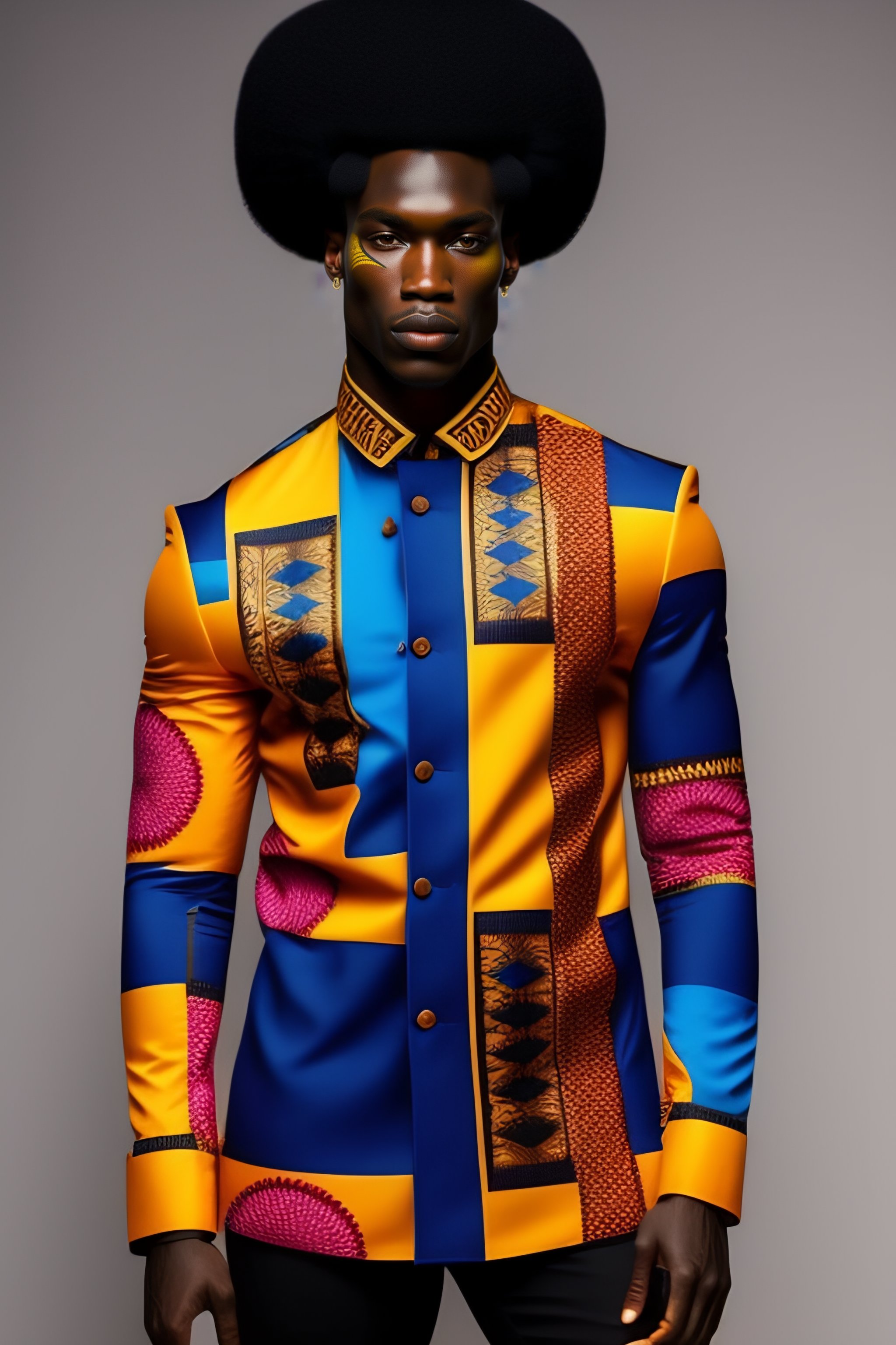 Lexica - Afro dandy, athletic shape, neither man nor monkey, 80's style ...