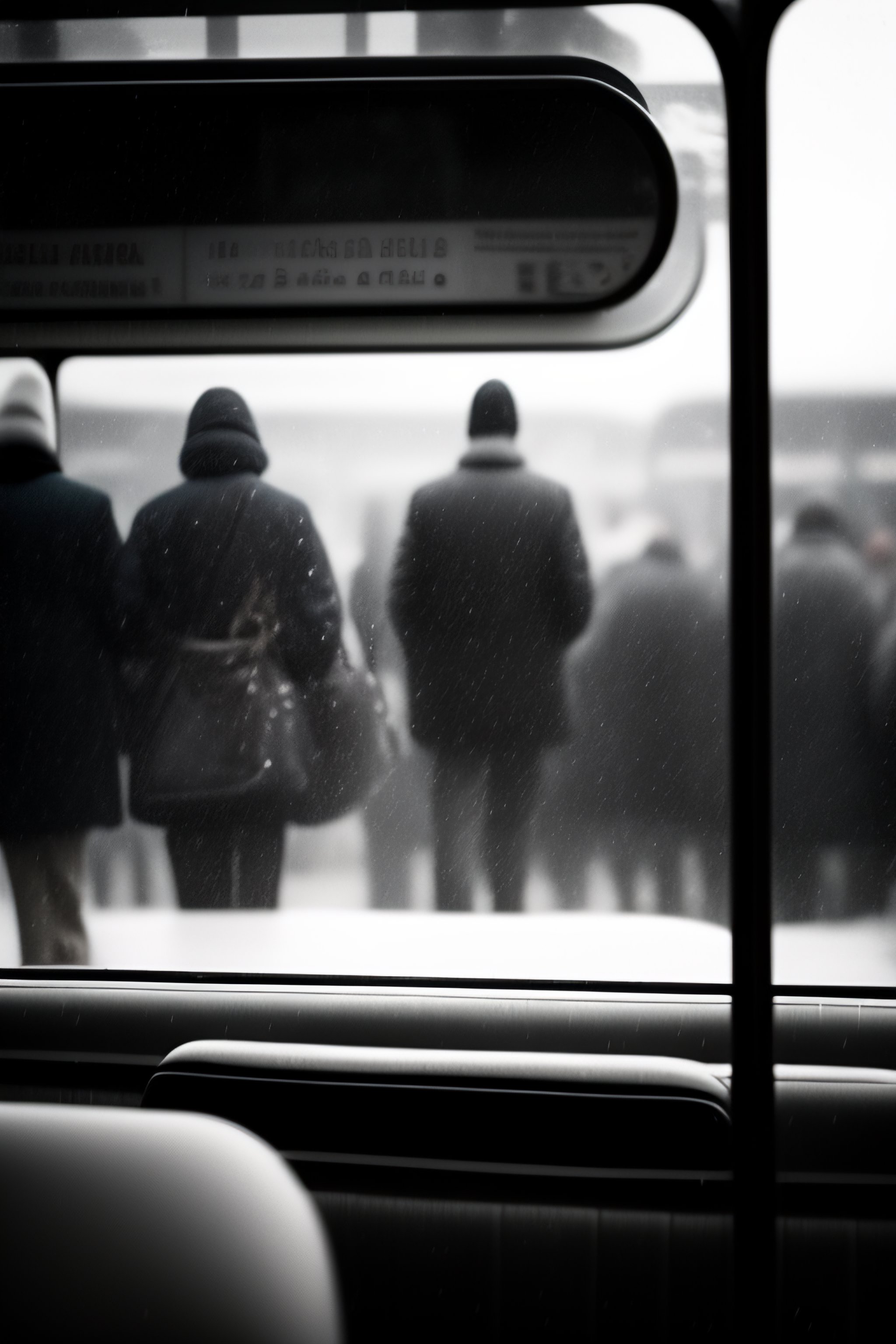 Lexica - View of peoples inside a bus , view from inside a dropped bus ...