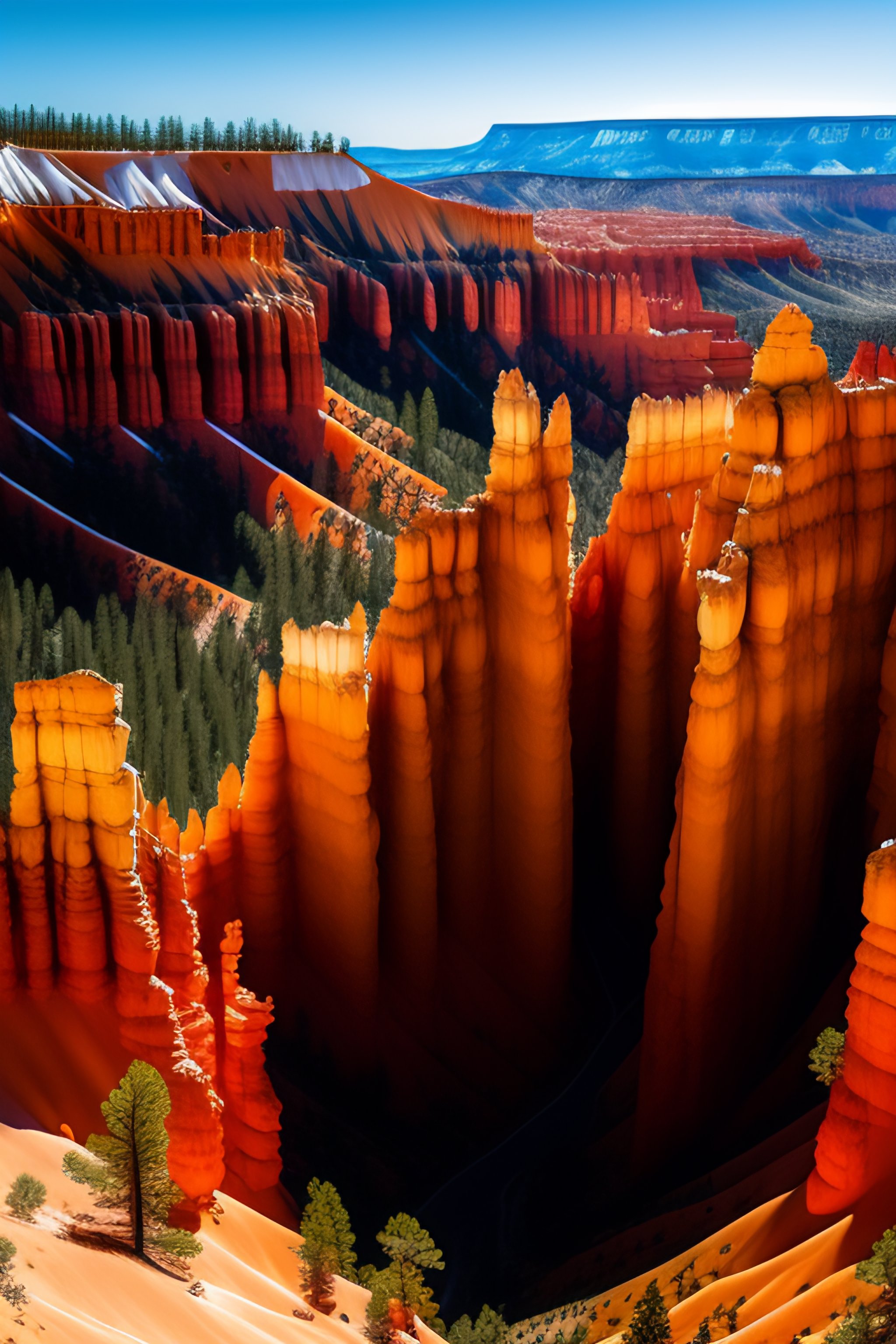 Lexica - Aquarelle of Bryce canyon national park