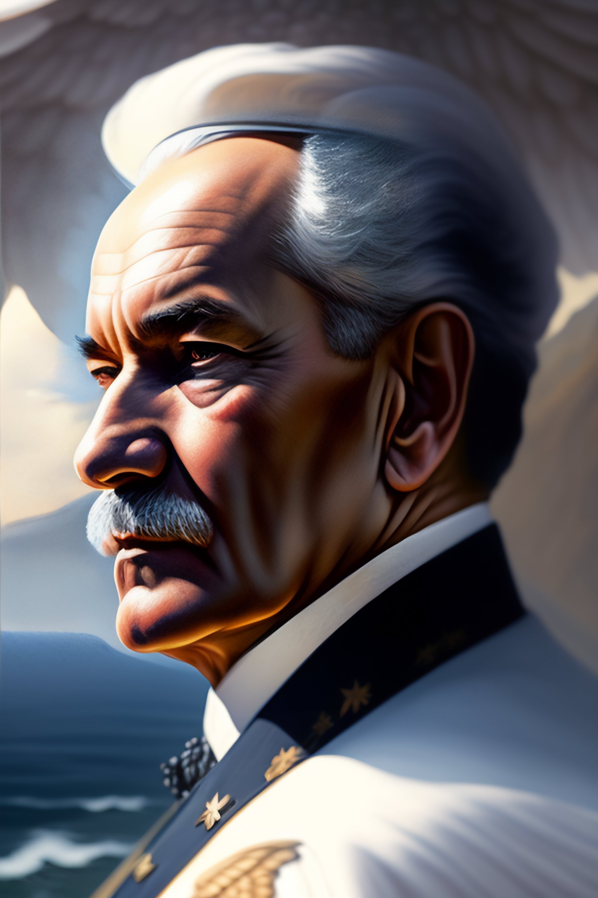 Lexica - Mustafa kemal ataturk is standing on a cliff with white open ...