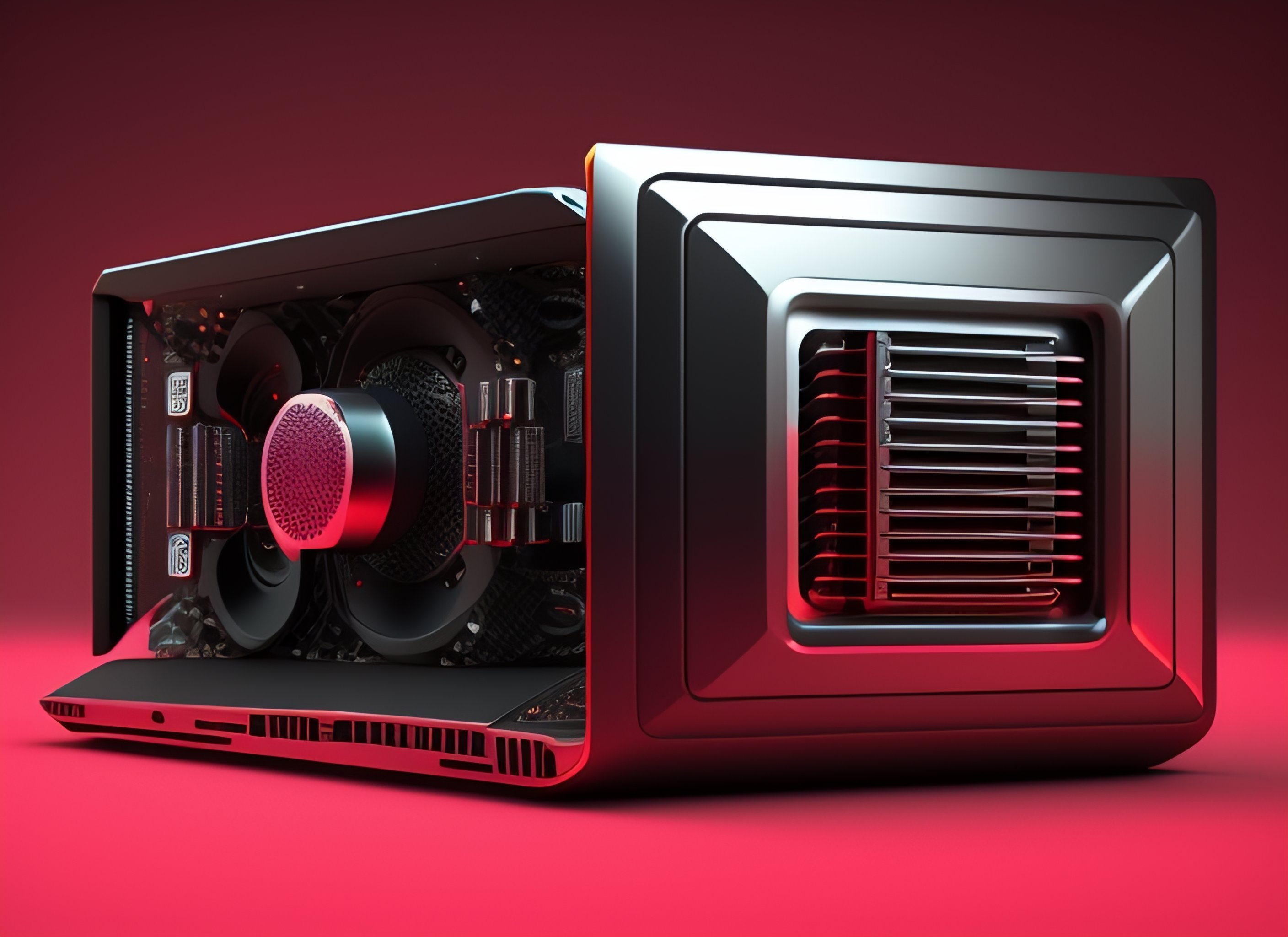 Lexica - C4d render of a 3d fractal laptop, lots of mechanical parts