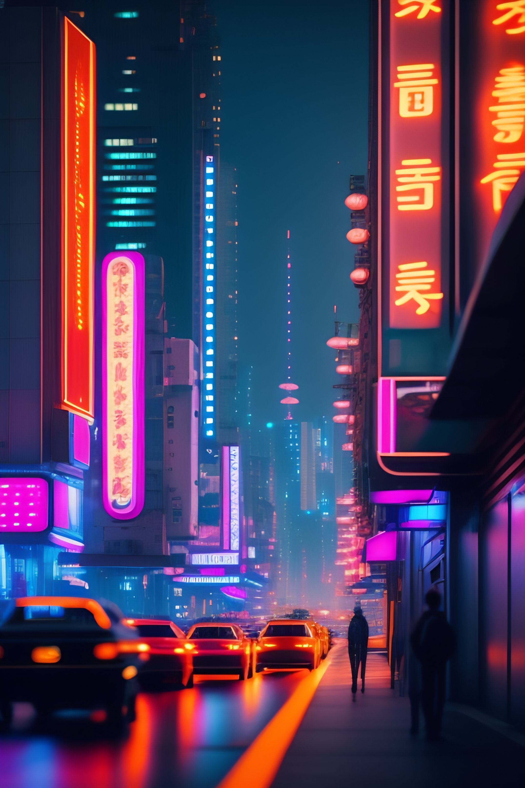 Lexica - A 4k pixel overview of a neo tokyo city with futuristic ...