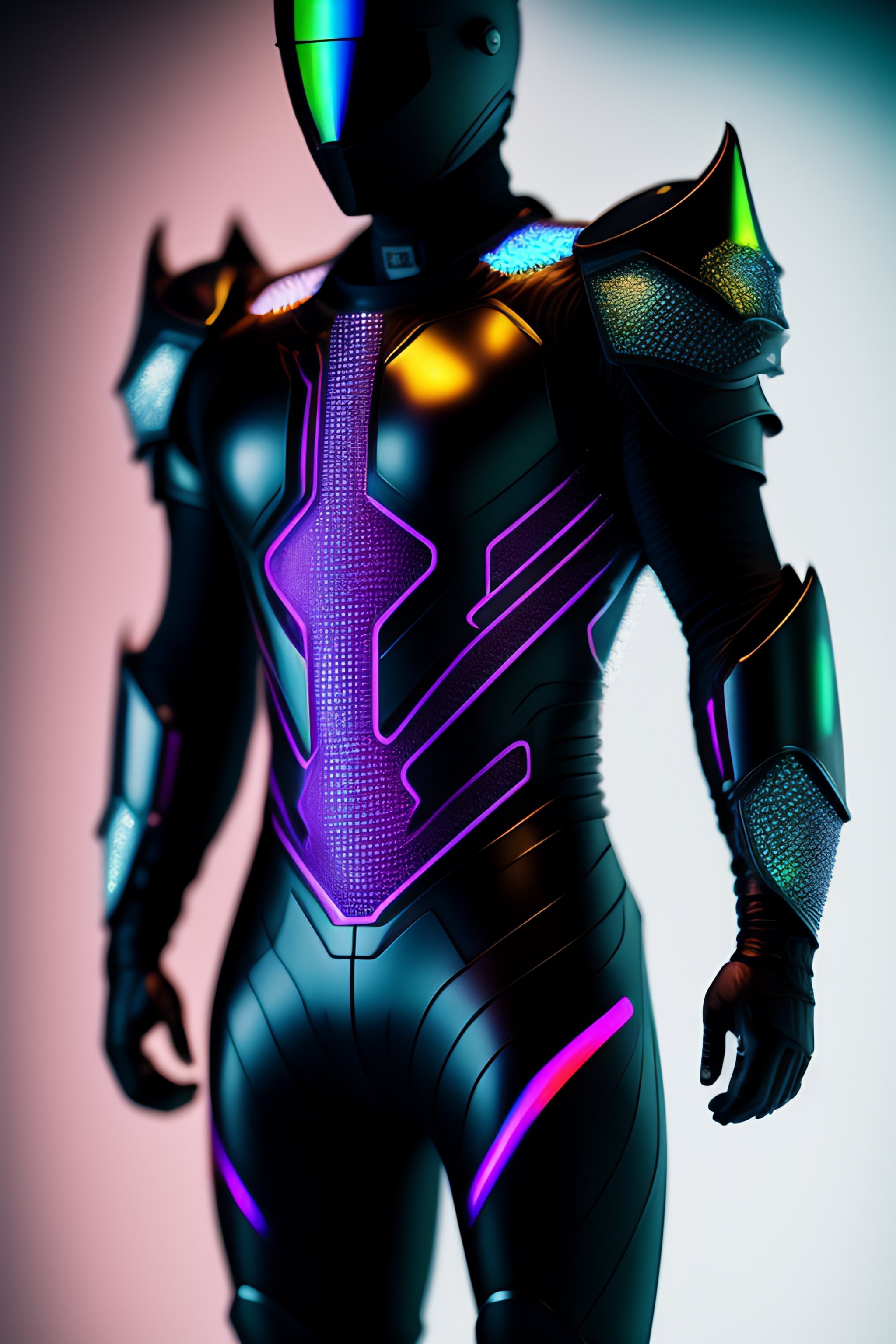 Lexica - A photograph of a Manchester United cyberpunk armour made of ...