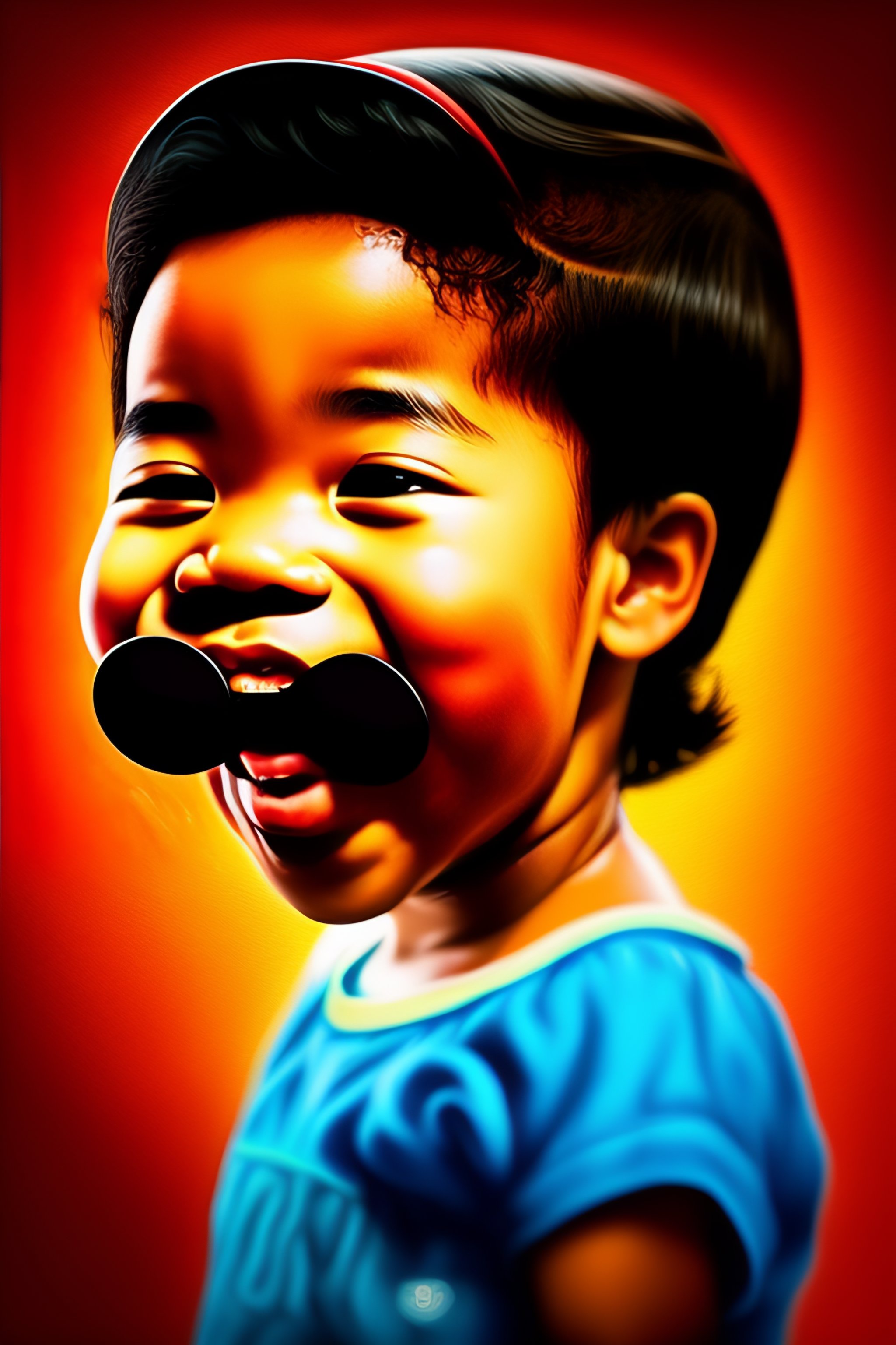 Lexica - Emoji zany face graffiti 2d painting