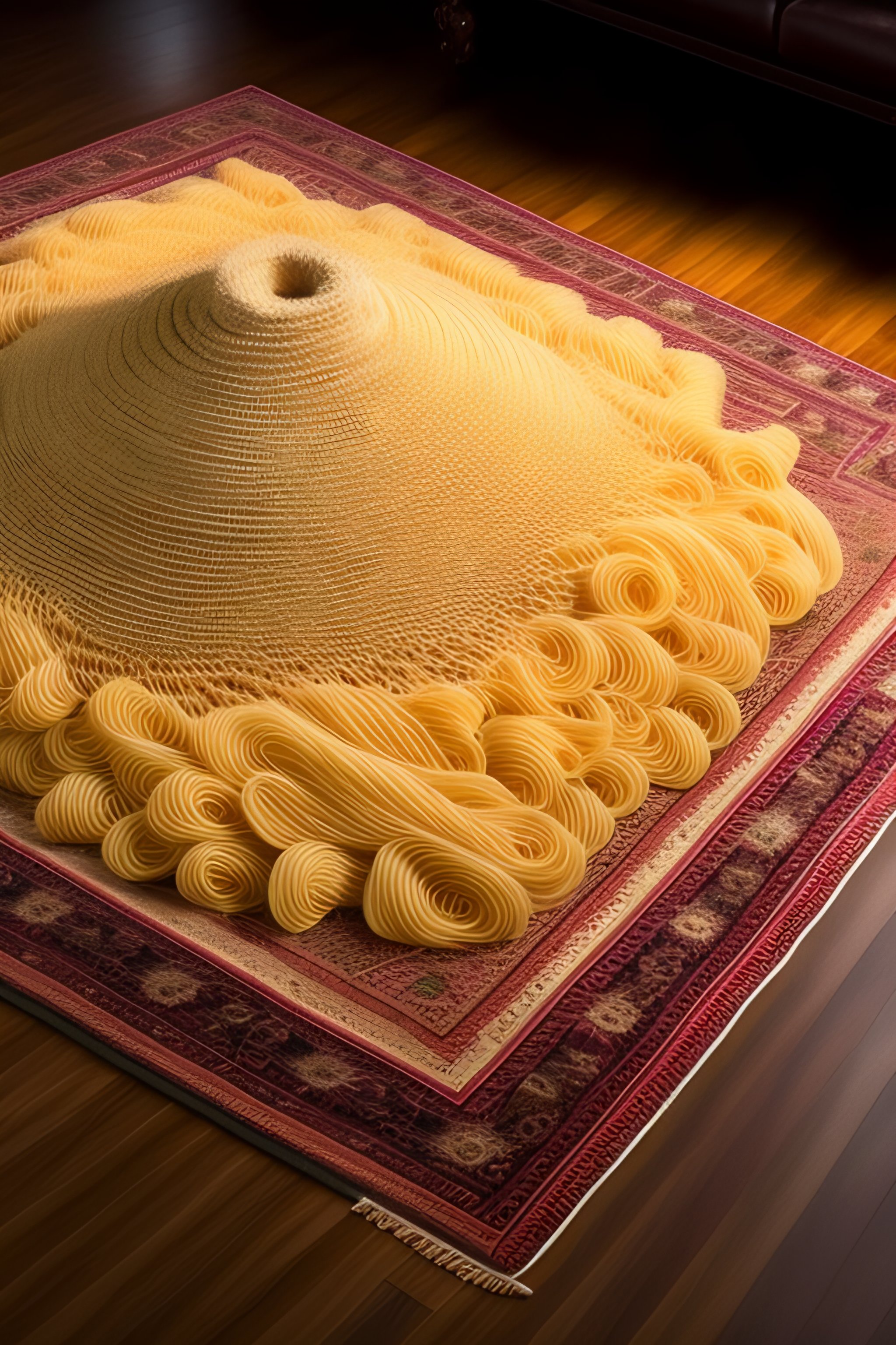 Lexica - Persian rug made of pasta noodles