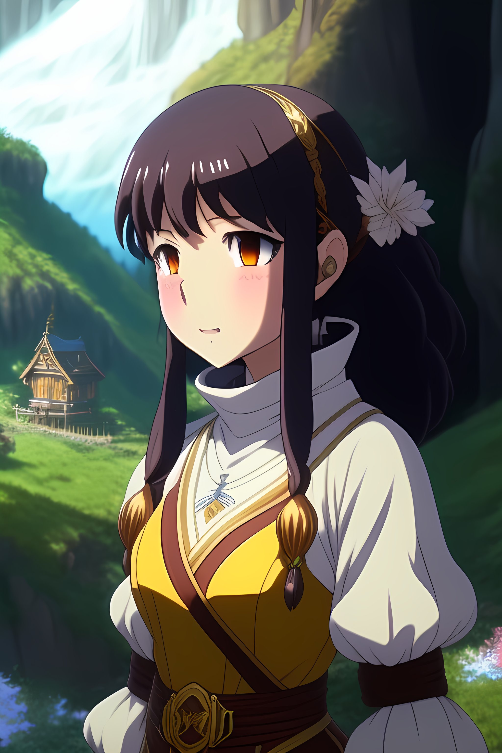 Lexica - Cleric casting healing magic, ghibli, anime style