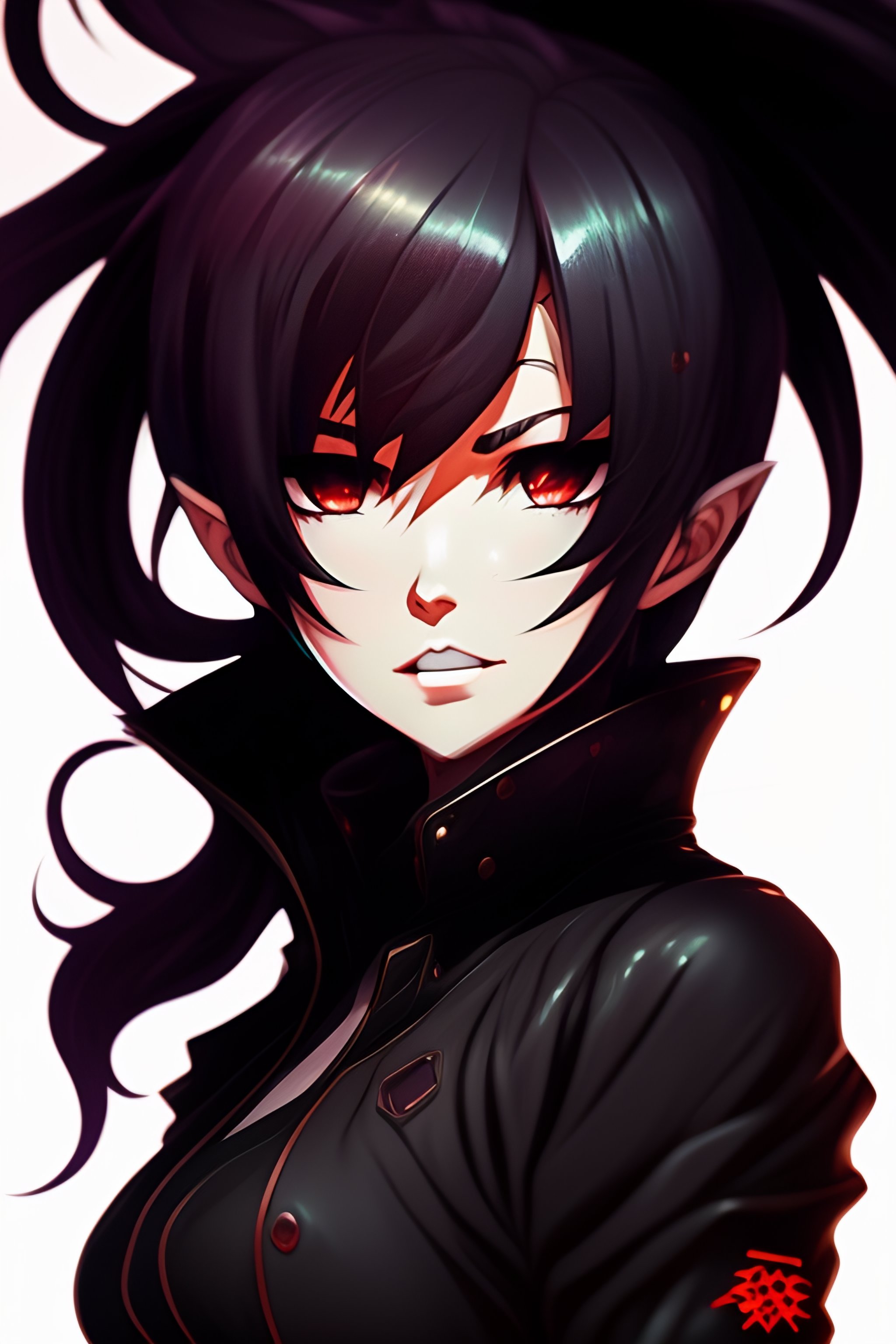 Lexica - Scary solid black and buffed up shadow demon creepily smiling ...