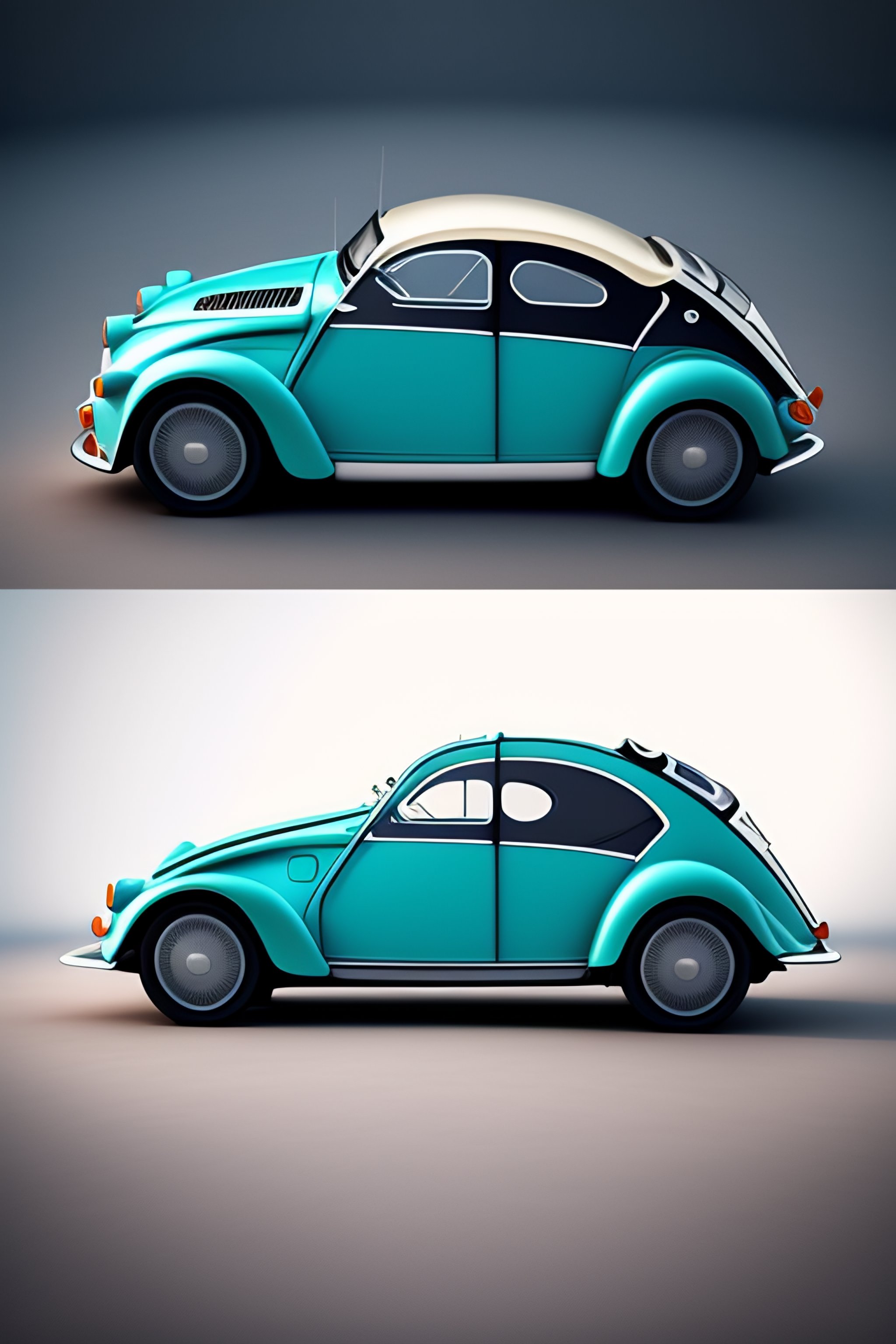 Lexica - 2cv high detail futuristic concept car