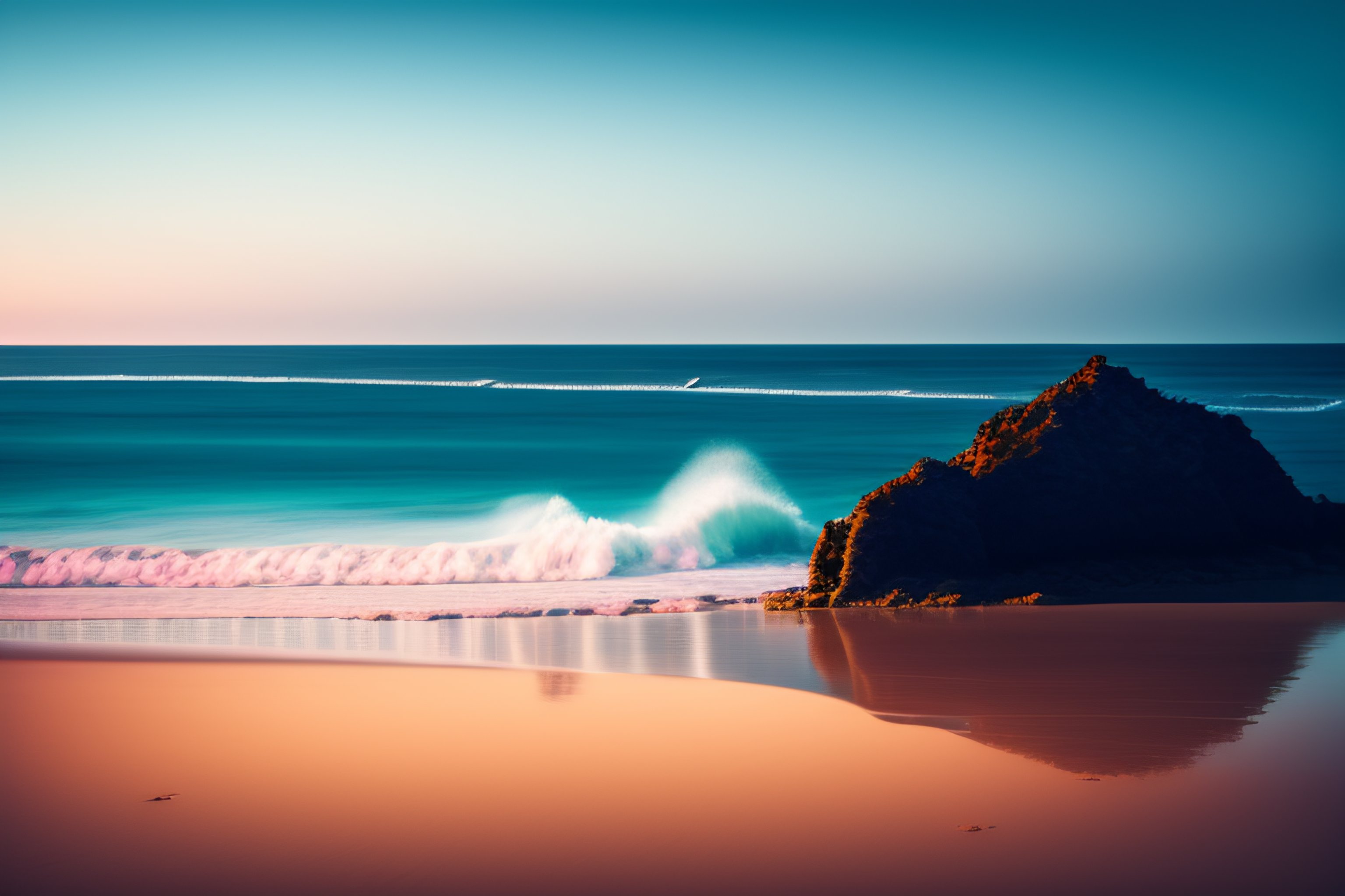 Lexica - Hellscape of the beach album cover, modern, film, soft ...